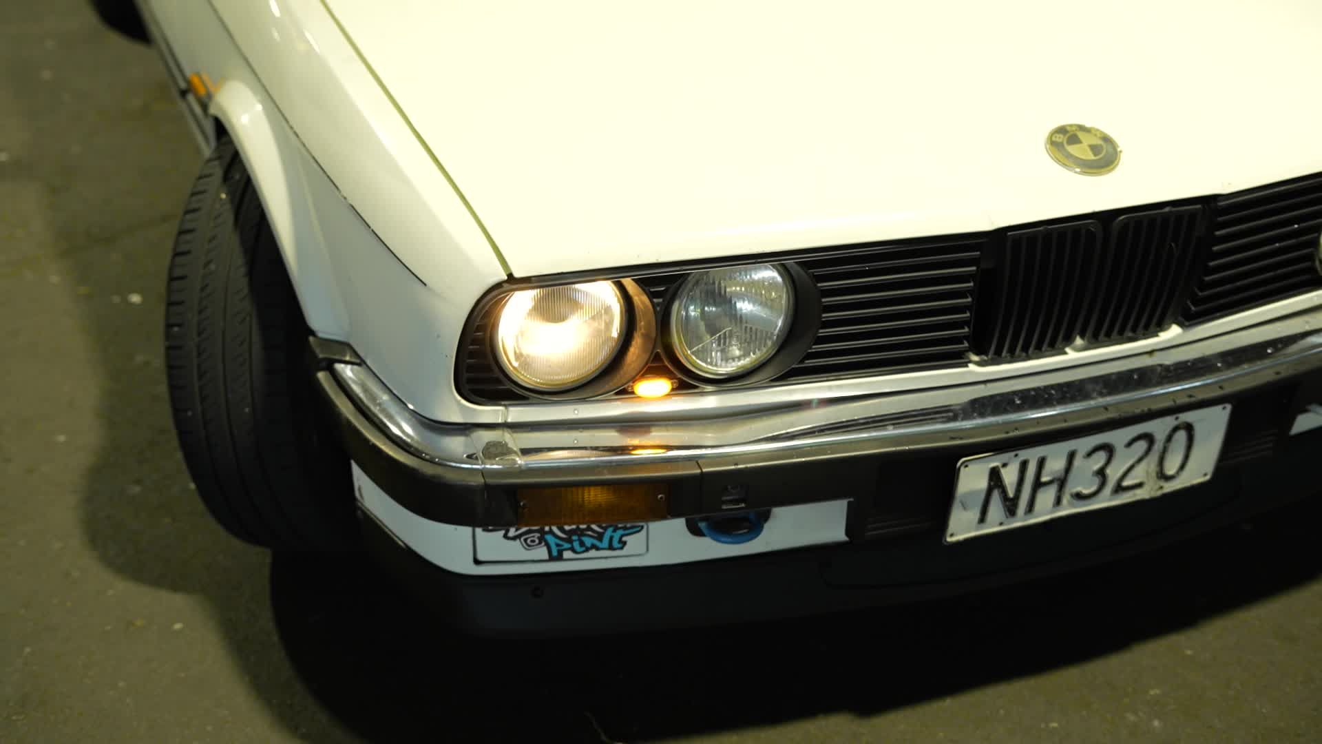 Classic Car Night Scene with Custom BMW Free Stock Video Footage ...
