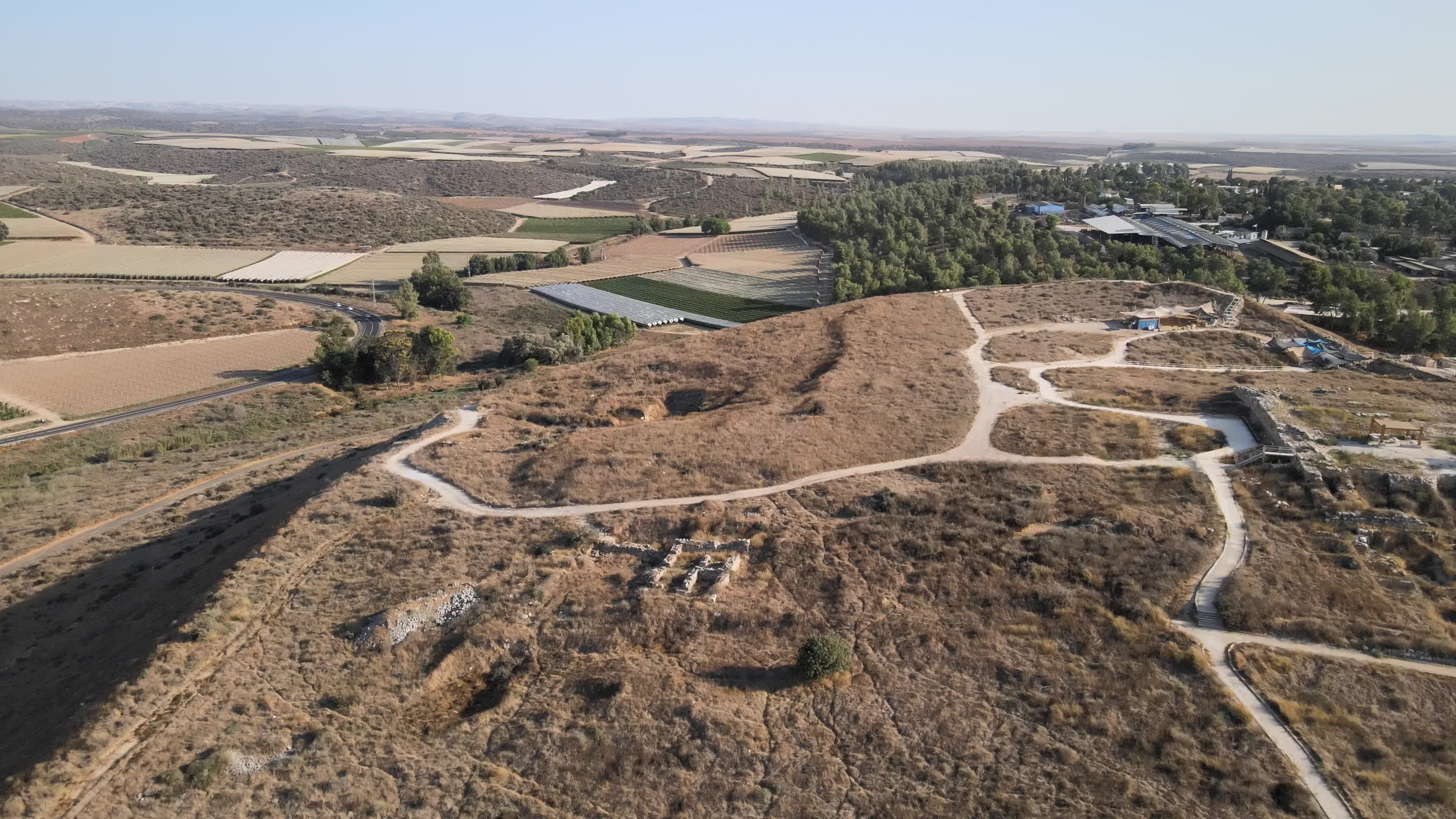 Aerial Shot of Military Exercises at a Training Ground in a Desert Free ...
