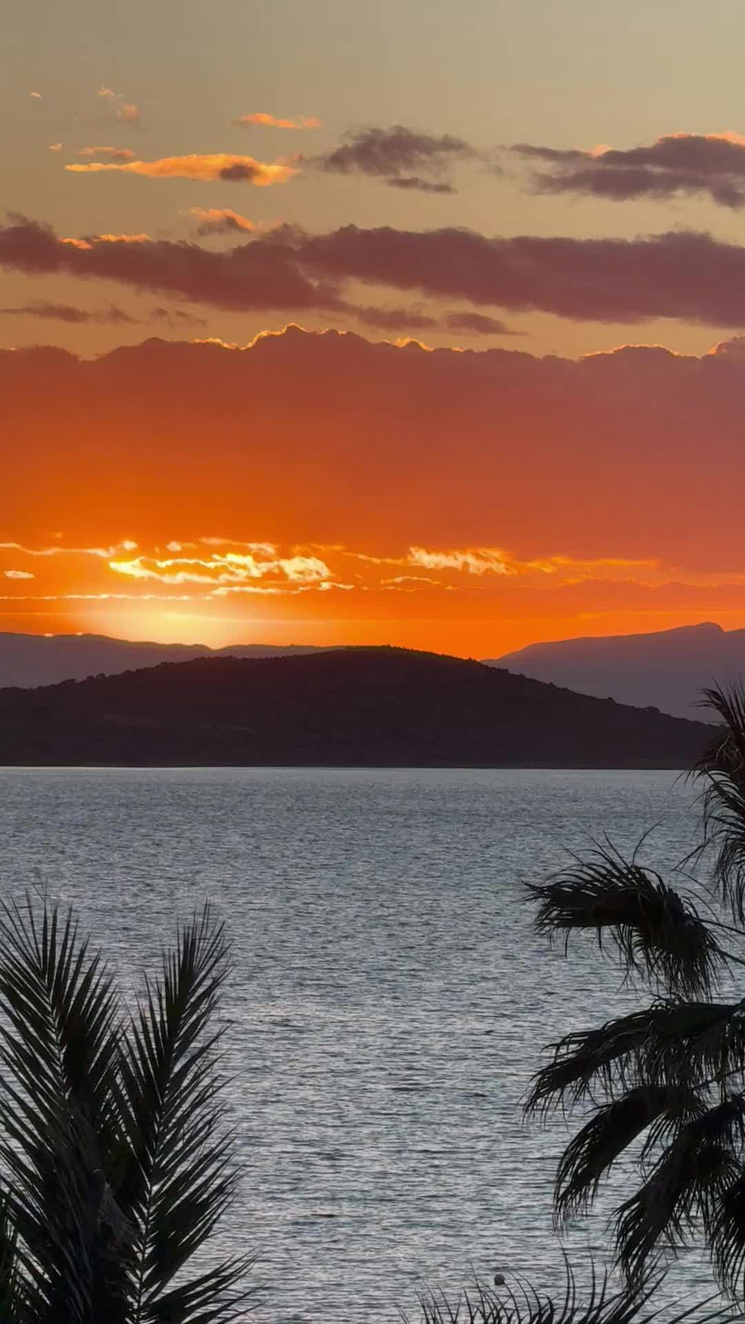 Stunning Tropical Sunset Over Ocean Horizon Free Stock Video Footage ...