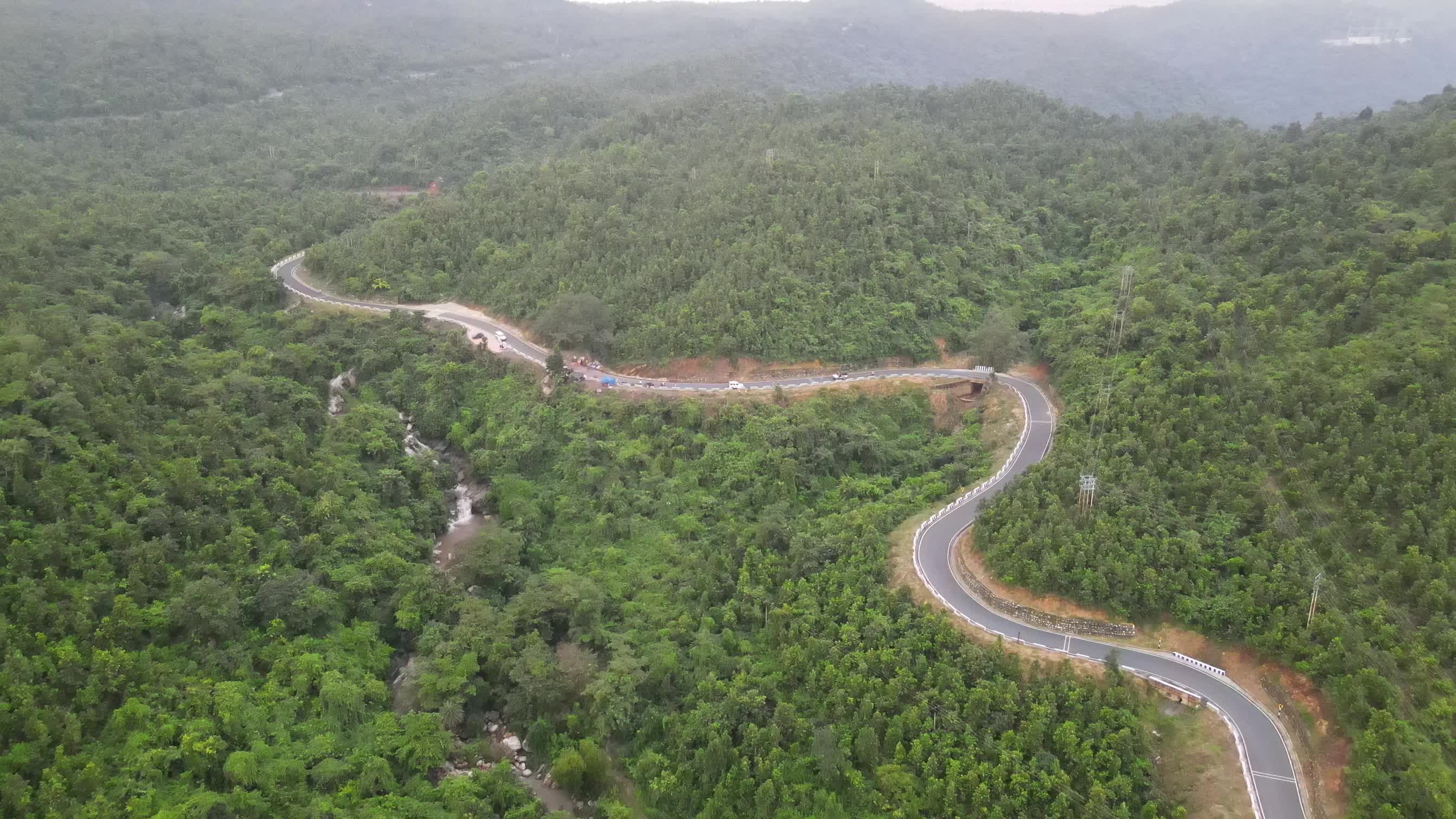 Scenic Aerial View of Indian Hill Road Free Stock Video Footage ...