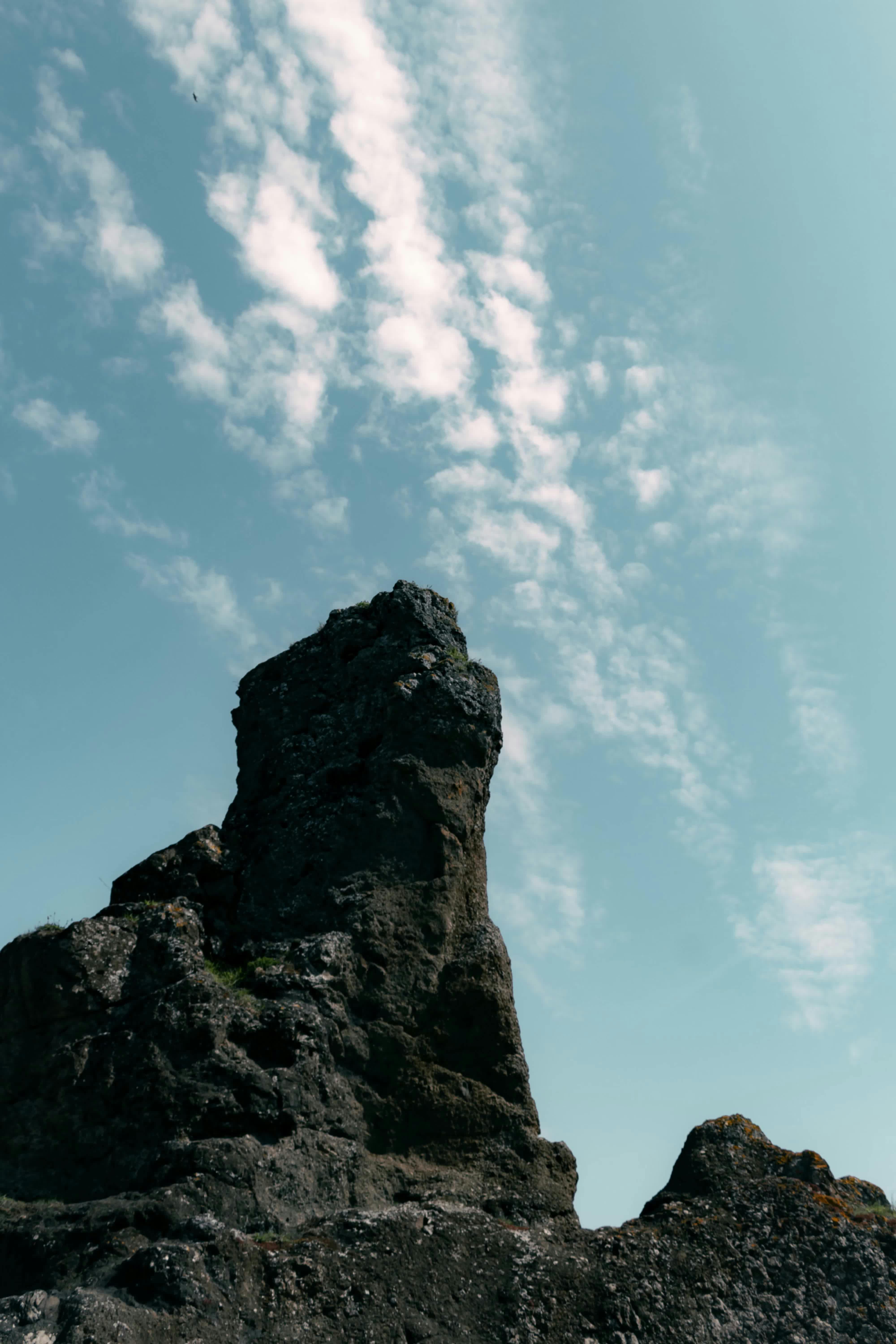 Dramatic Rock Formations Under Clear Blue Sky Free Stock Video Footage ...