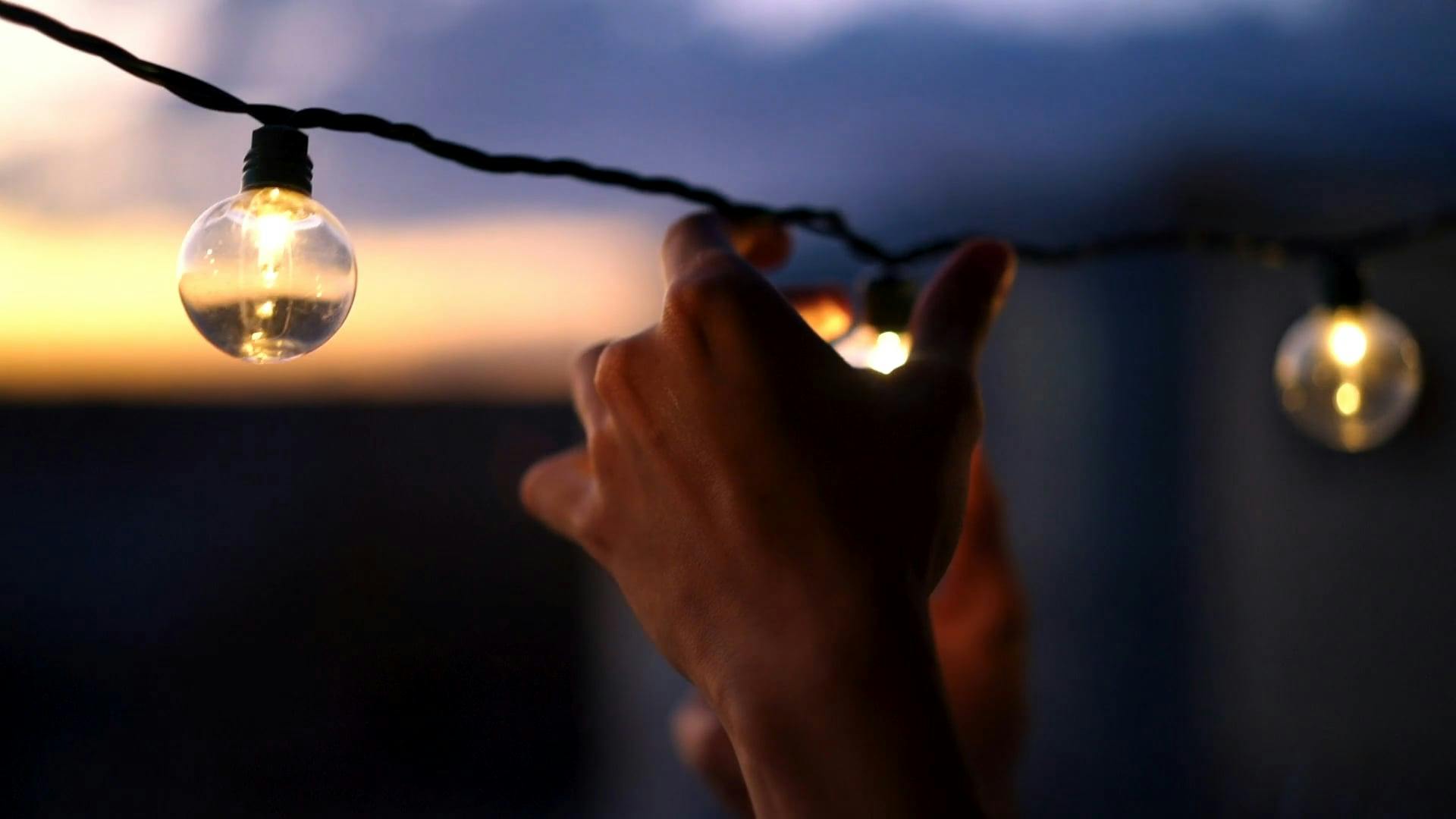 Fixing A Light Bulb In A Series Of Electric Wires Free Stock Video ...