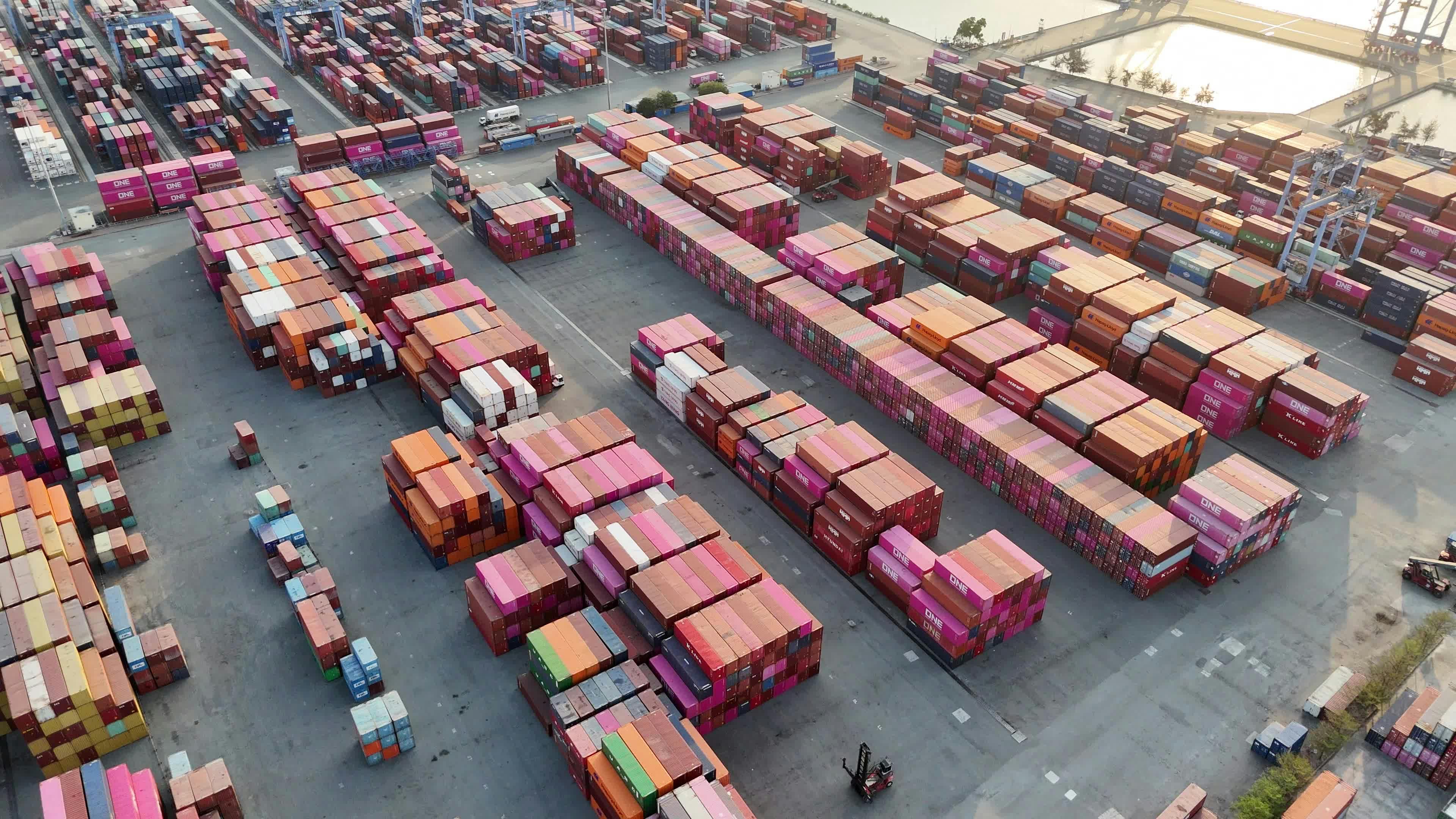 Aerial View of Cai Mep Port Shipping Containers Free Stock Video ...