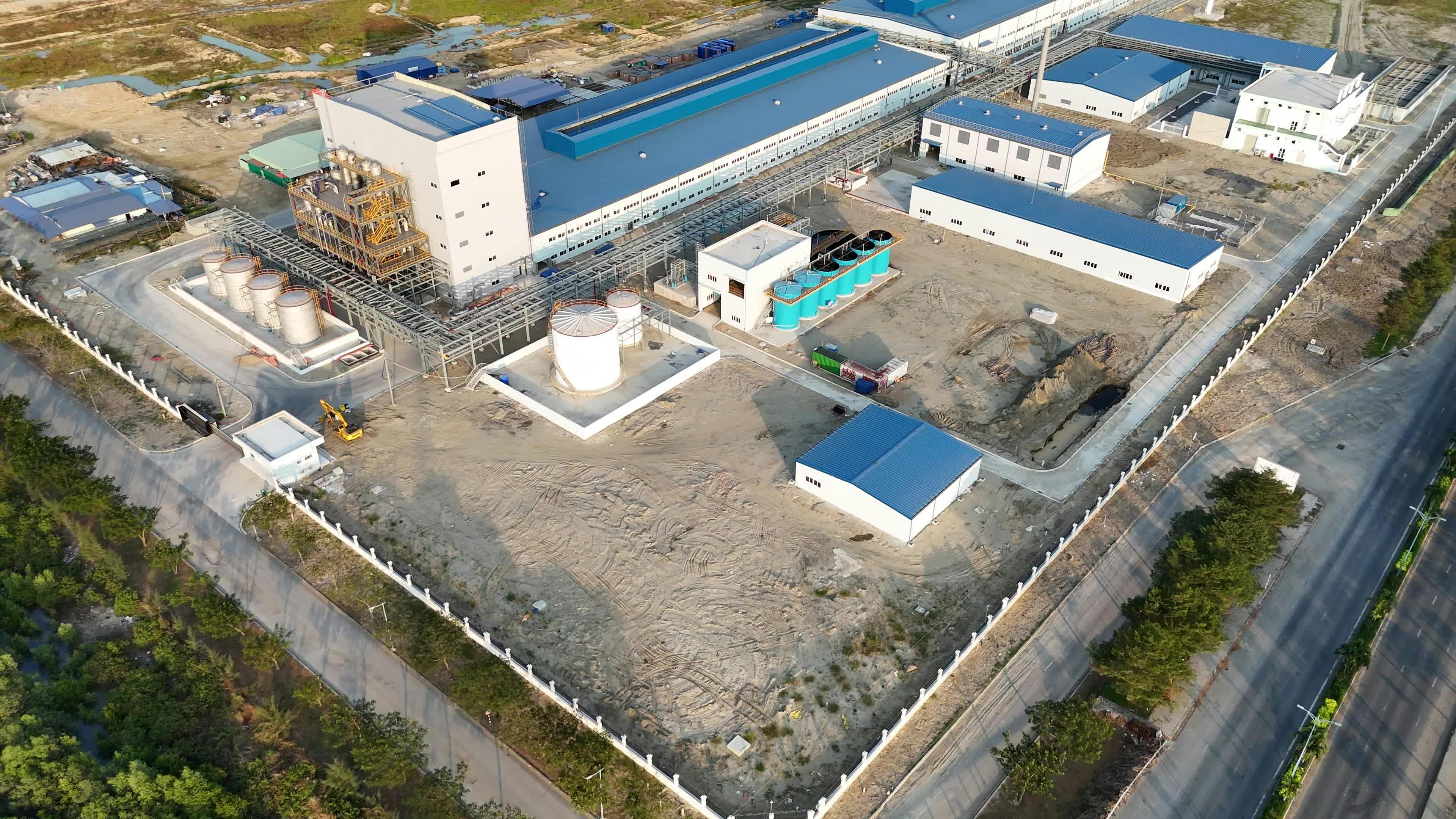 Aerial View of Modern Industrial Factory Complex Free Stock Video ...