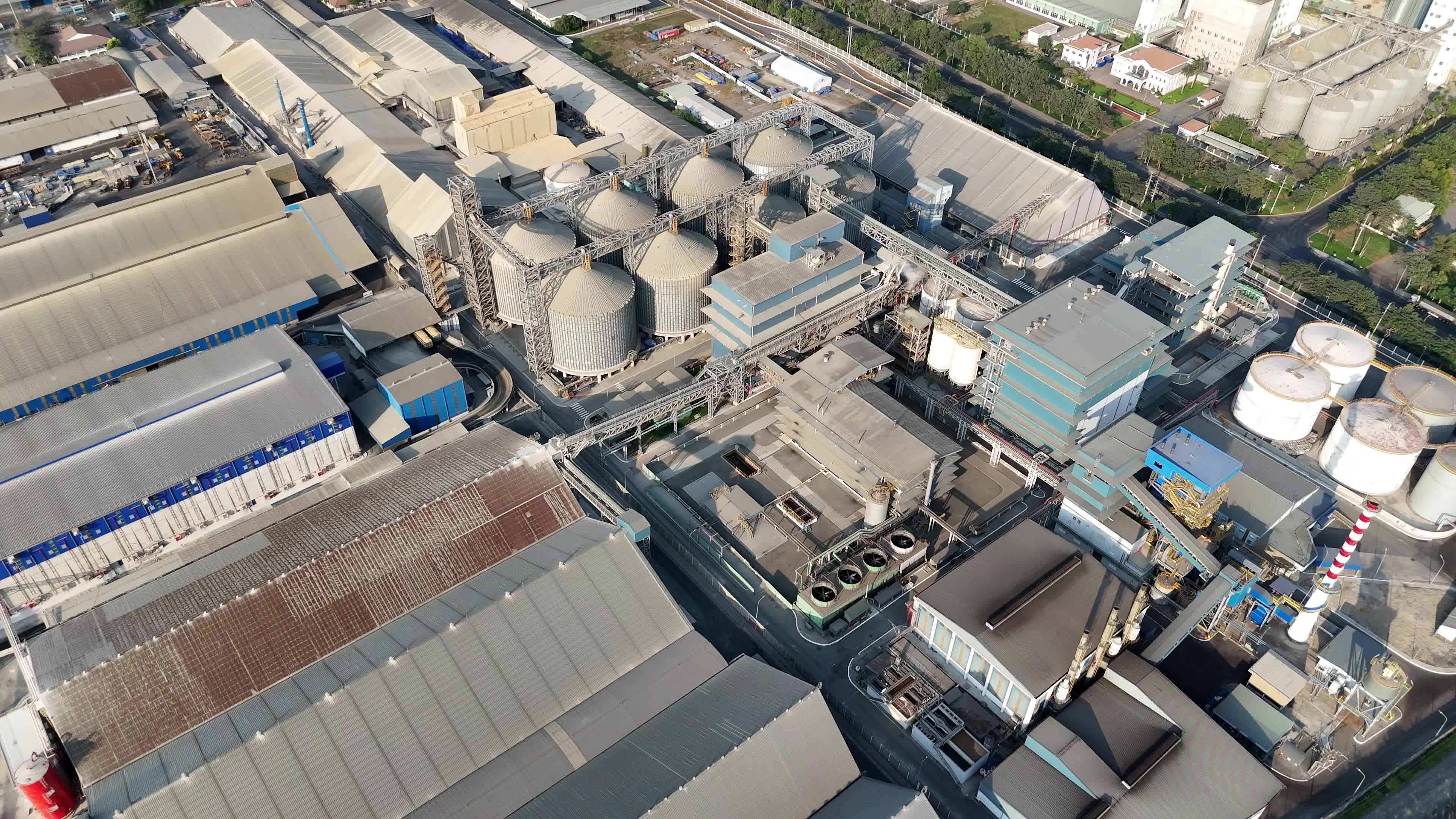 Aerial View of Industrial Port Complex Free Stock Video Footage ...