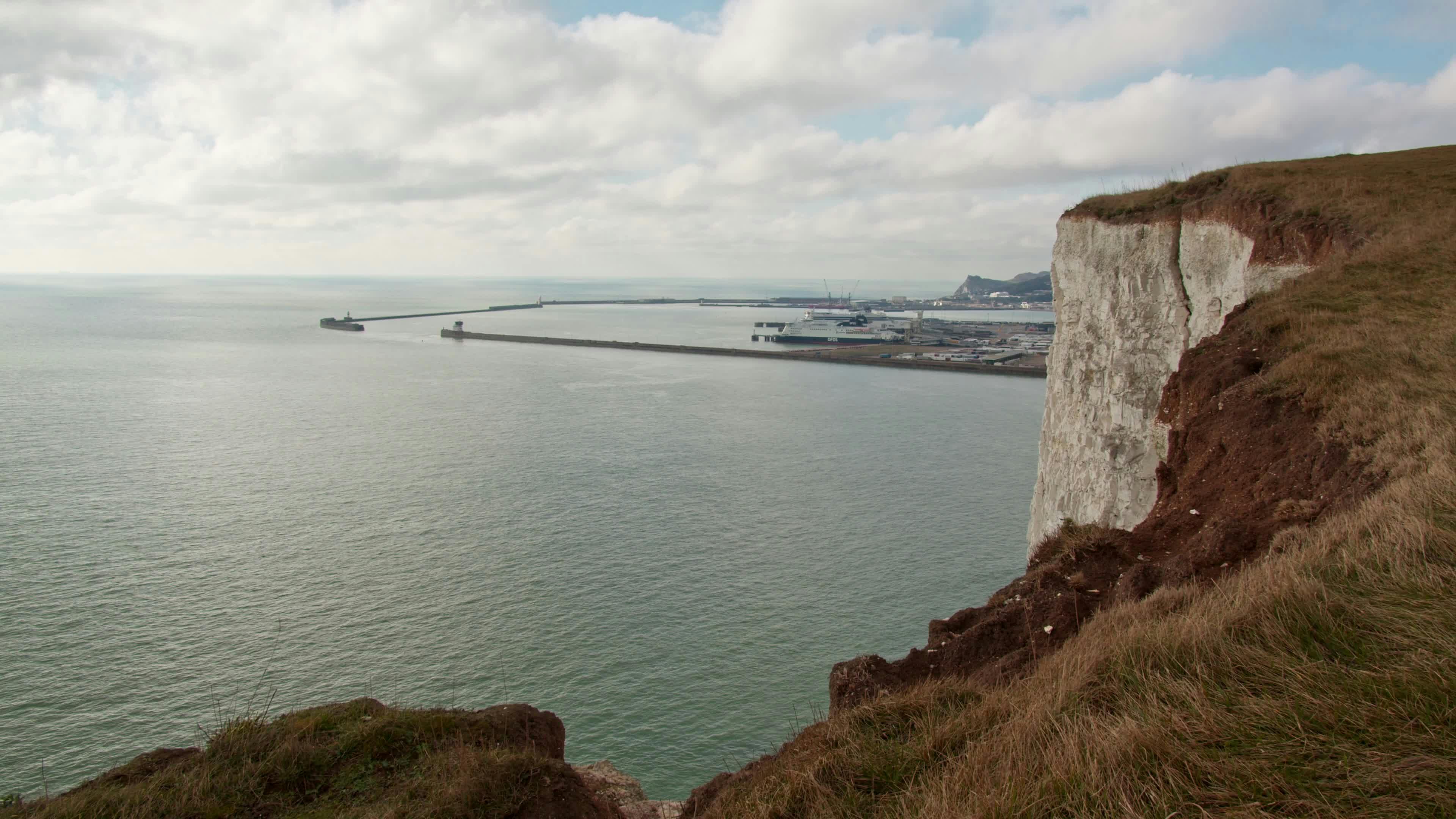 White Cliffs of Dover Overlooking English Channel Coast Free Stock ...