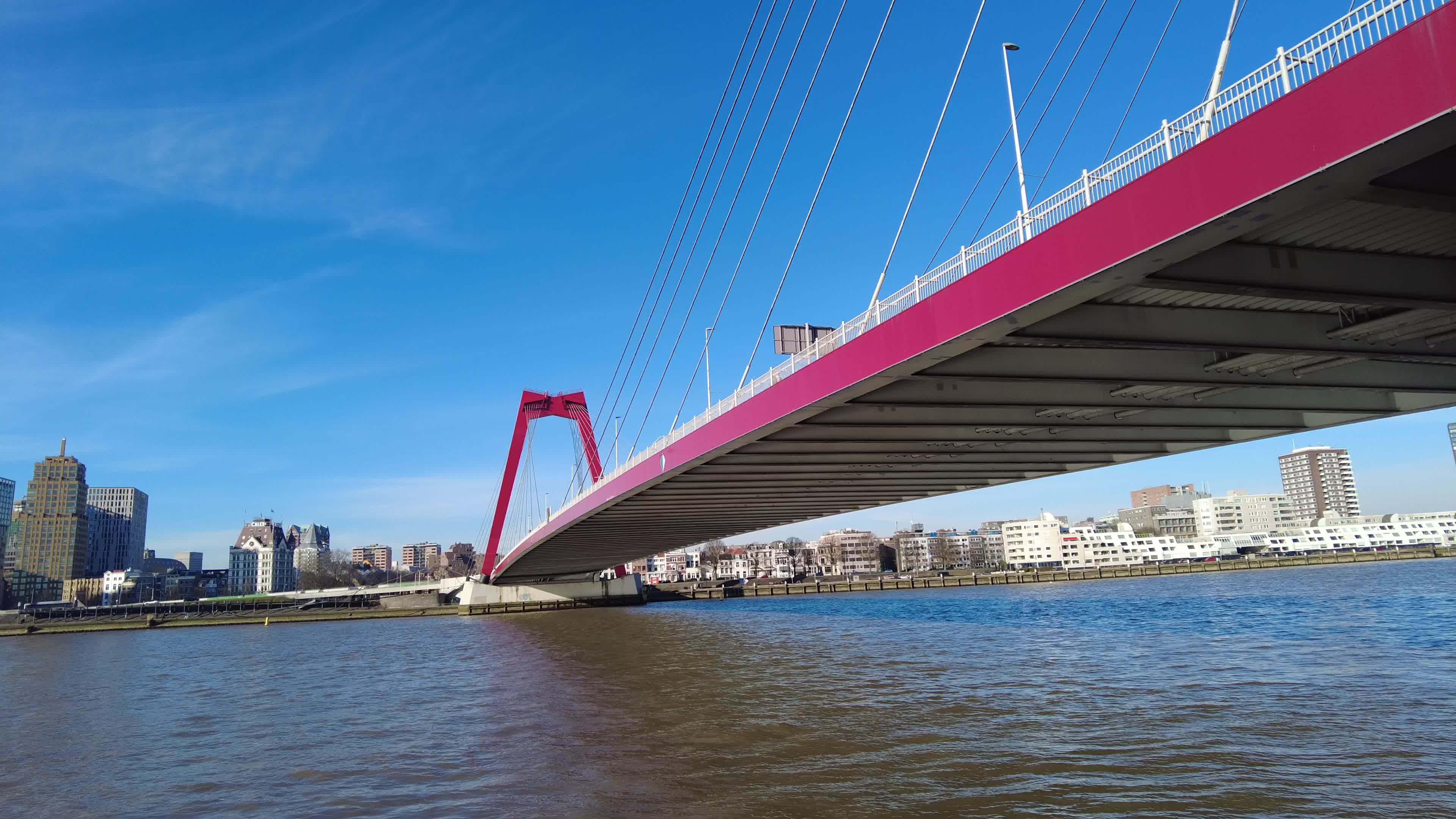 Stunning View of Rotterdam's Iconic Bridge Free Stock Video Footage ...
