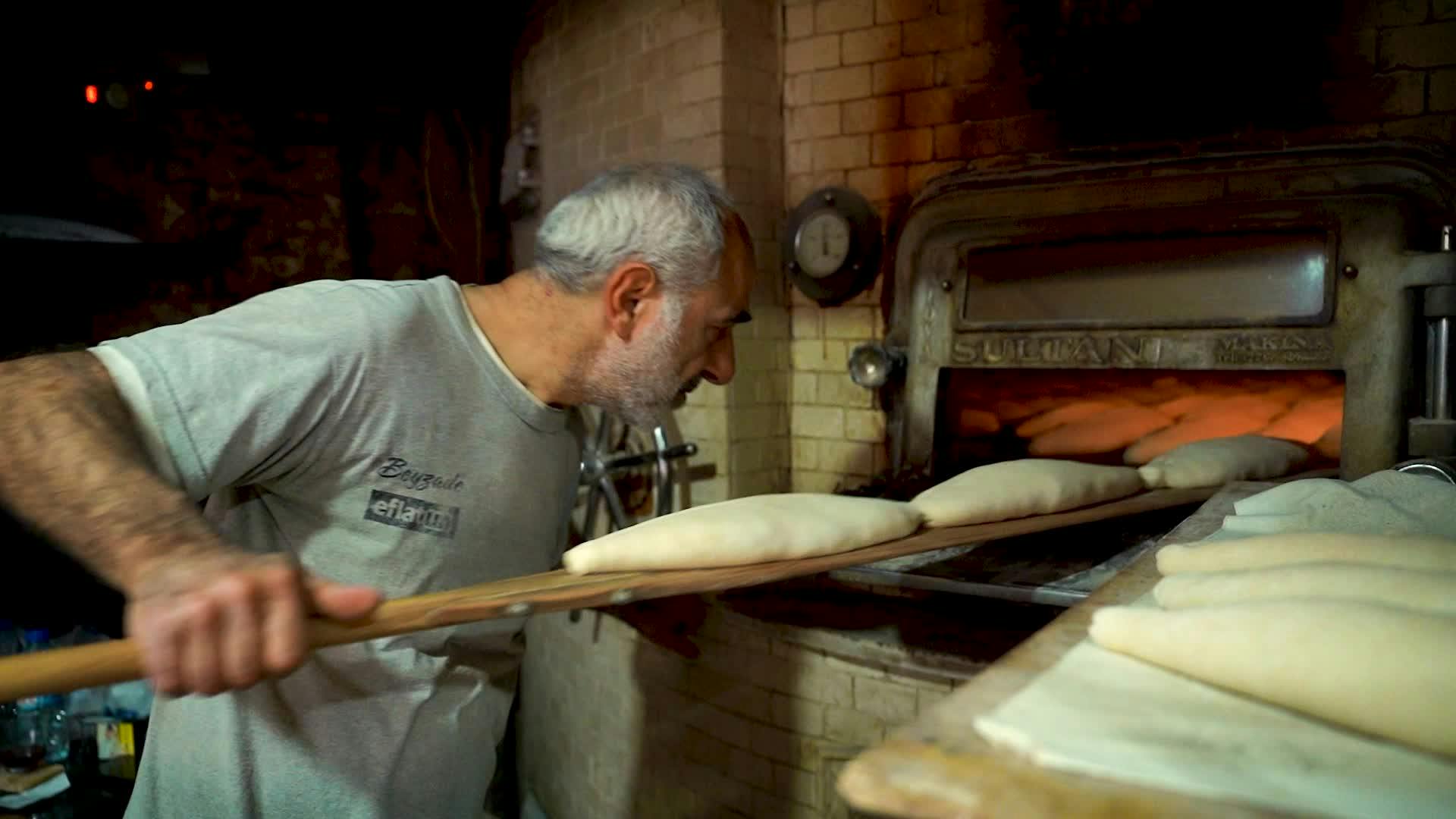 Traditional Baker Loading Bread into Stone Oven Free Stock Video ...