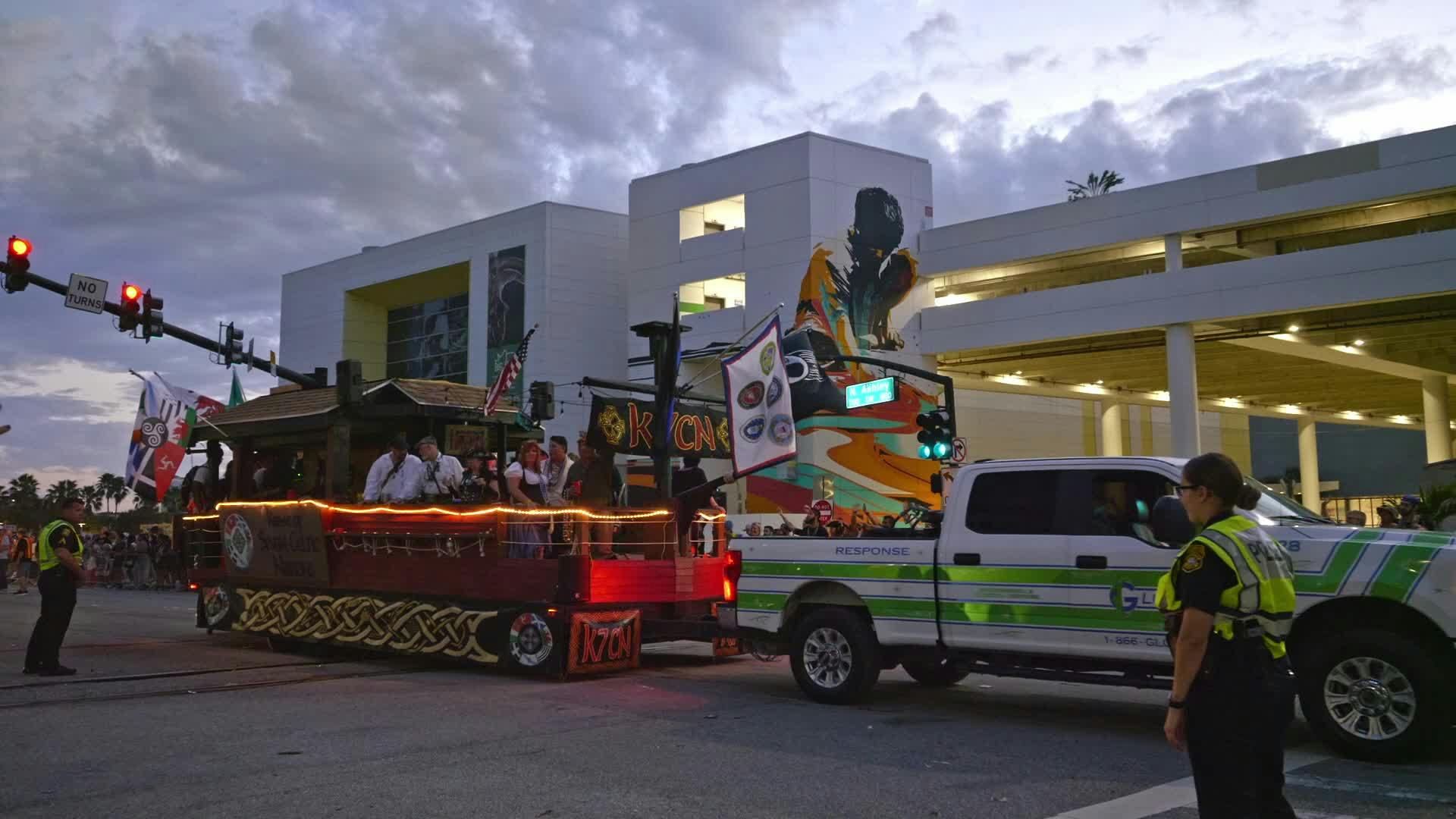 Gasparilla Night Parade in Tampa Fl Free Stock Video Footage, Royalty ...