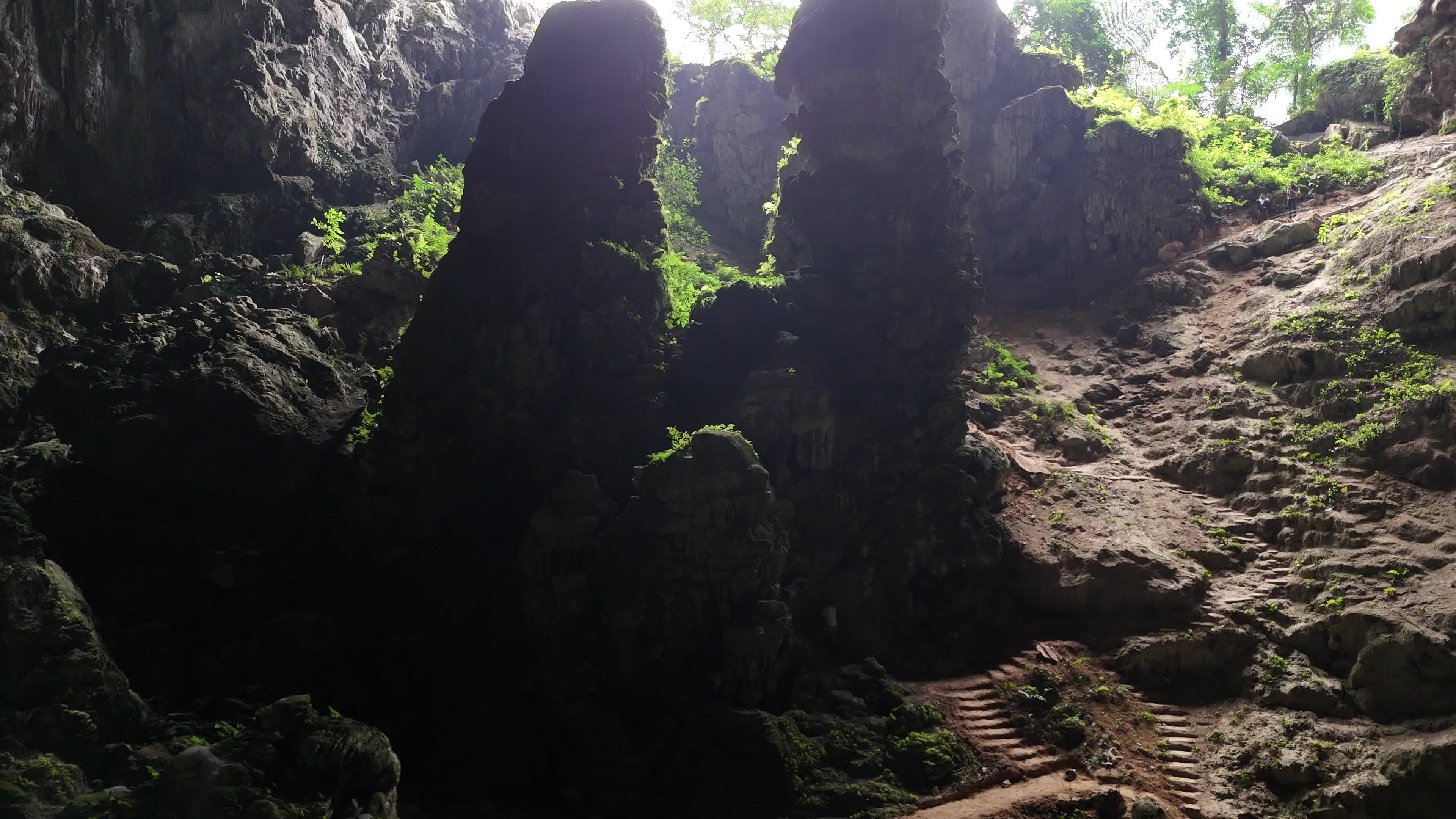 4K Aerial View of a Mysterious Cave Entrance Free Stock Video Footage ...