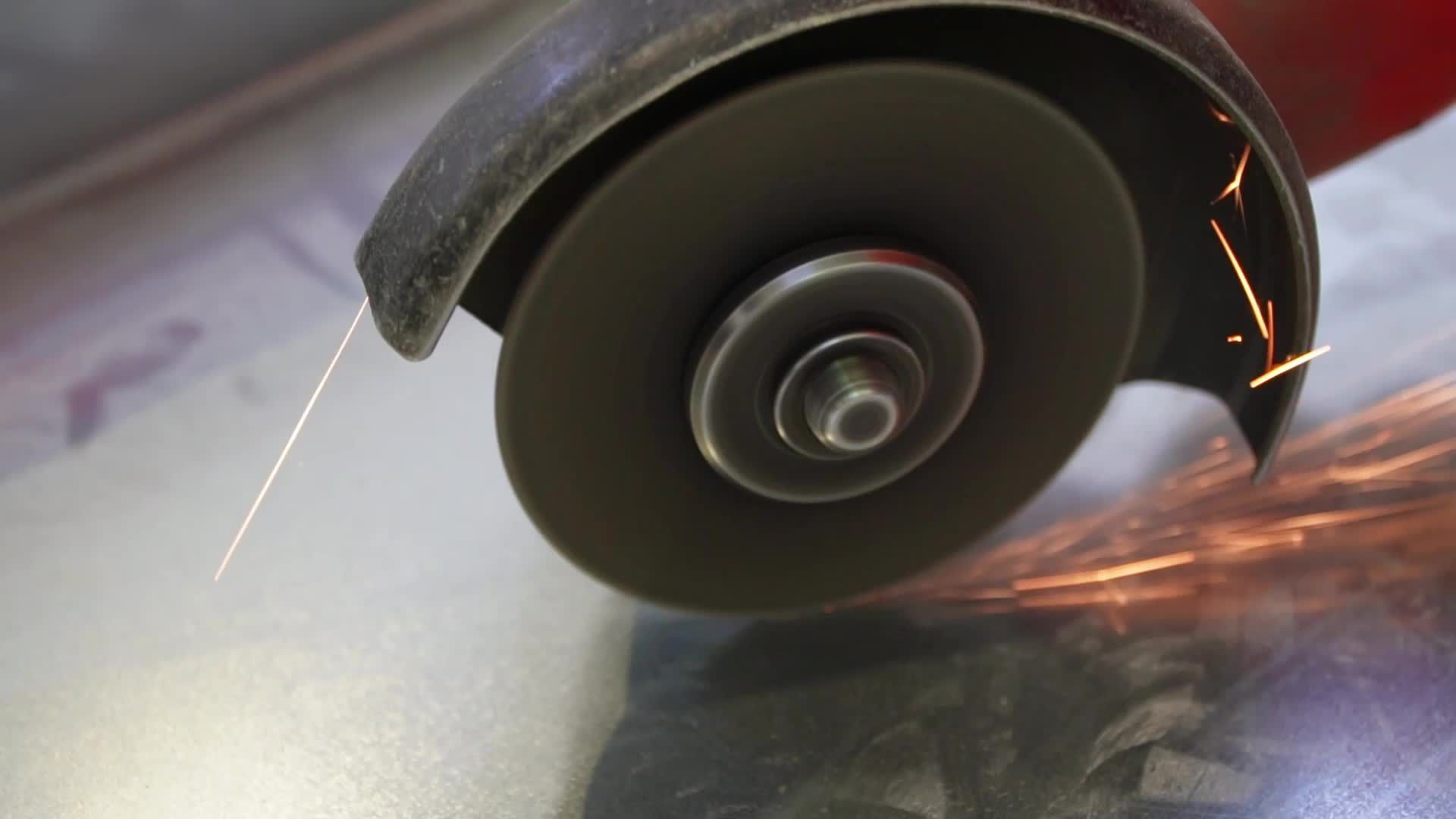 Grinding Metal with Cutting Disc Sparks in Action Free Stock Video ...