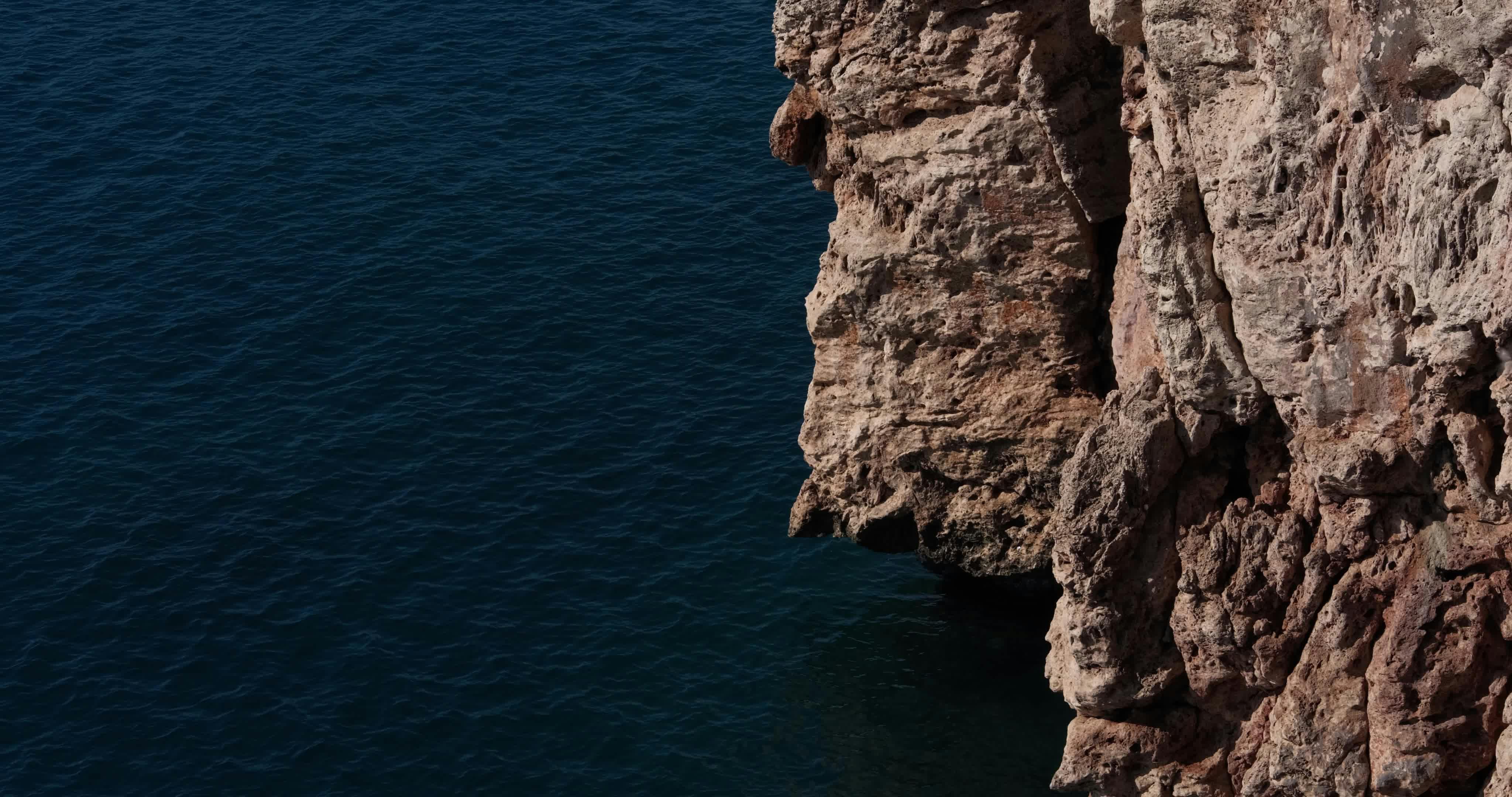 Stunning Coastal Cliff Overlooking Blue Ocean Free Stock Video Footage ...