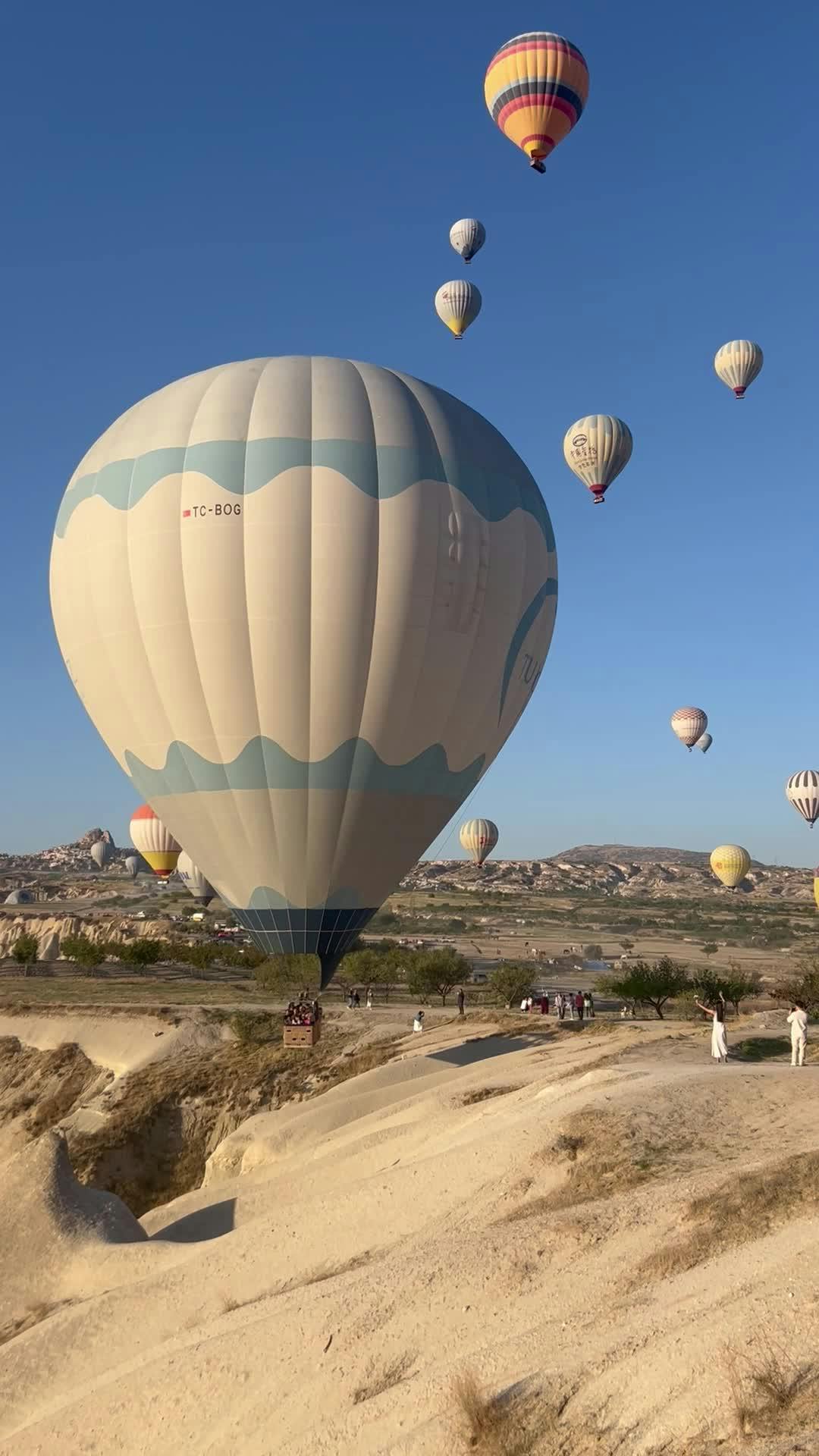 Hot Air Balloons Over Cappadocia Free Stock Video Footage, Royalty-Free ...