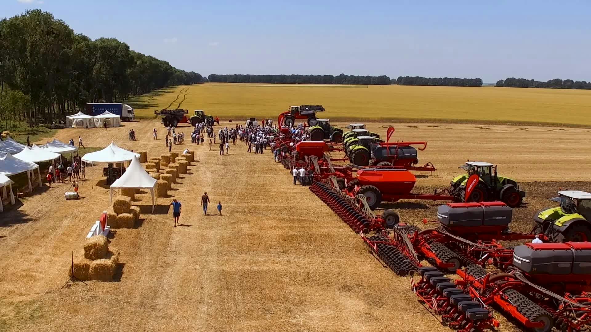 Agricultural Exhibition in Expansive Wheat Field Free Stock Video ...