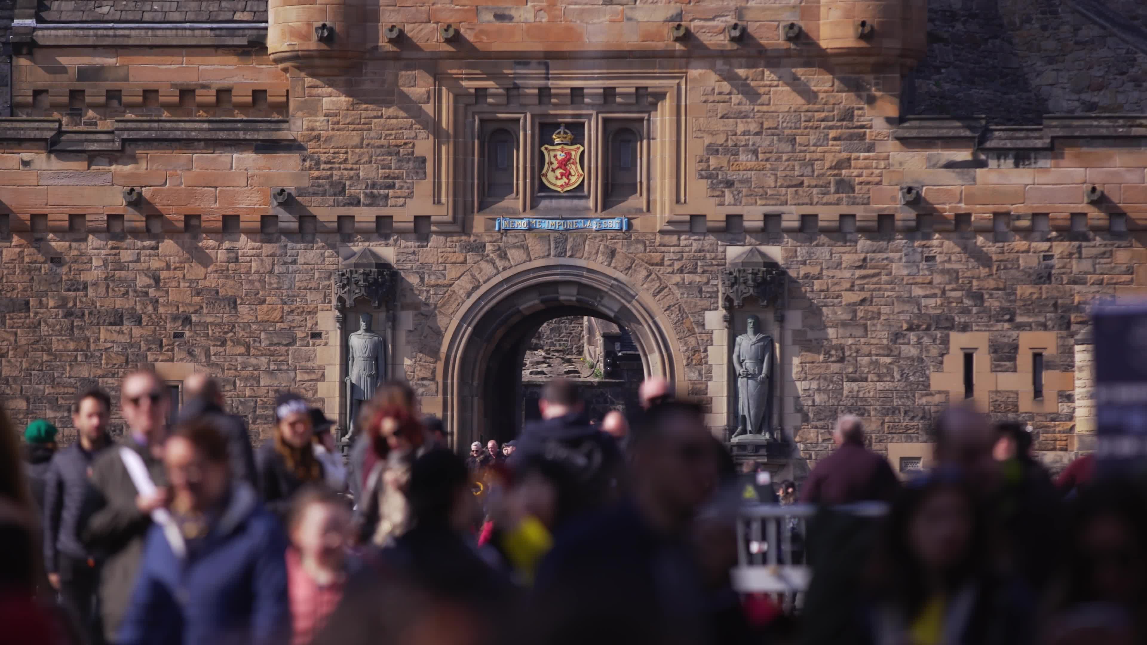 Crowds at Edinburgh Castle during Summer Free Stock Video Footage ...