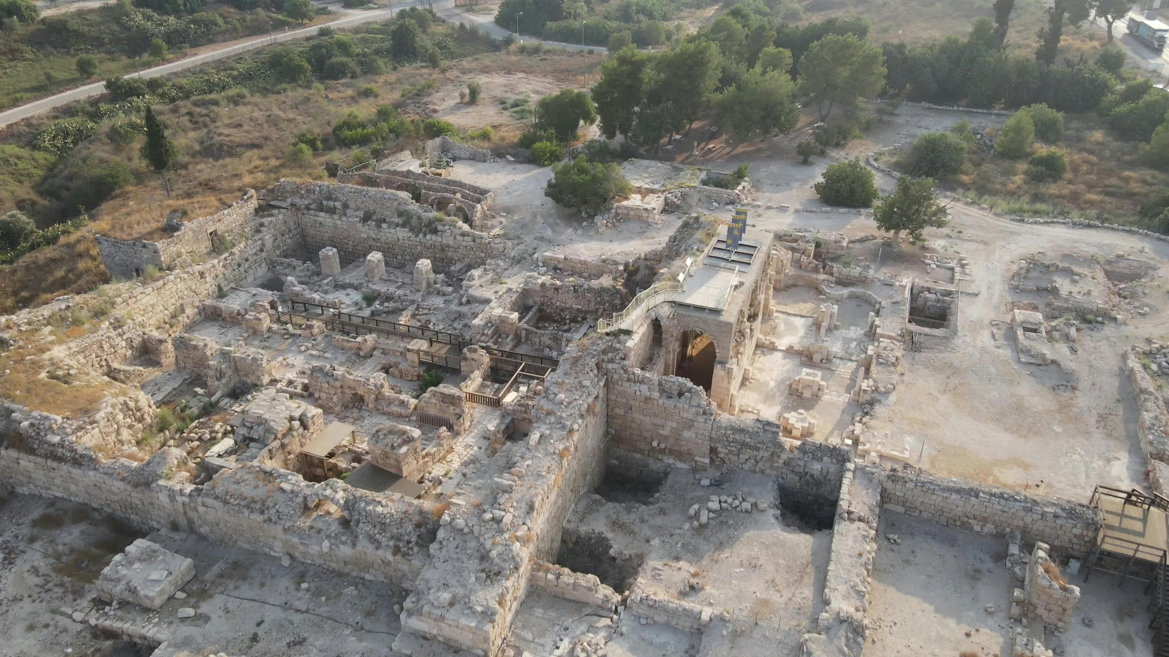 Aerial View of Ancient Roman Ruins Free Stock Video Footage, Royalty ...
