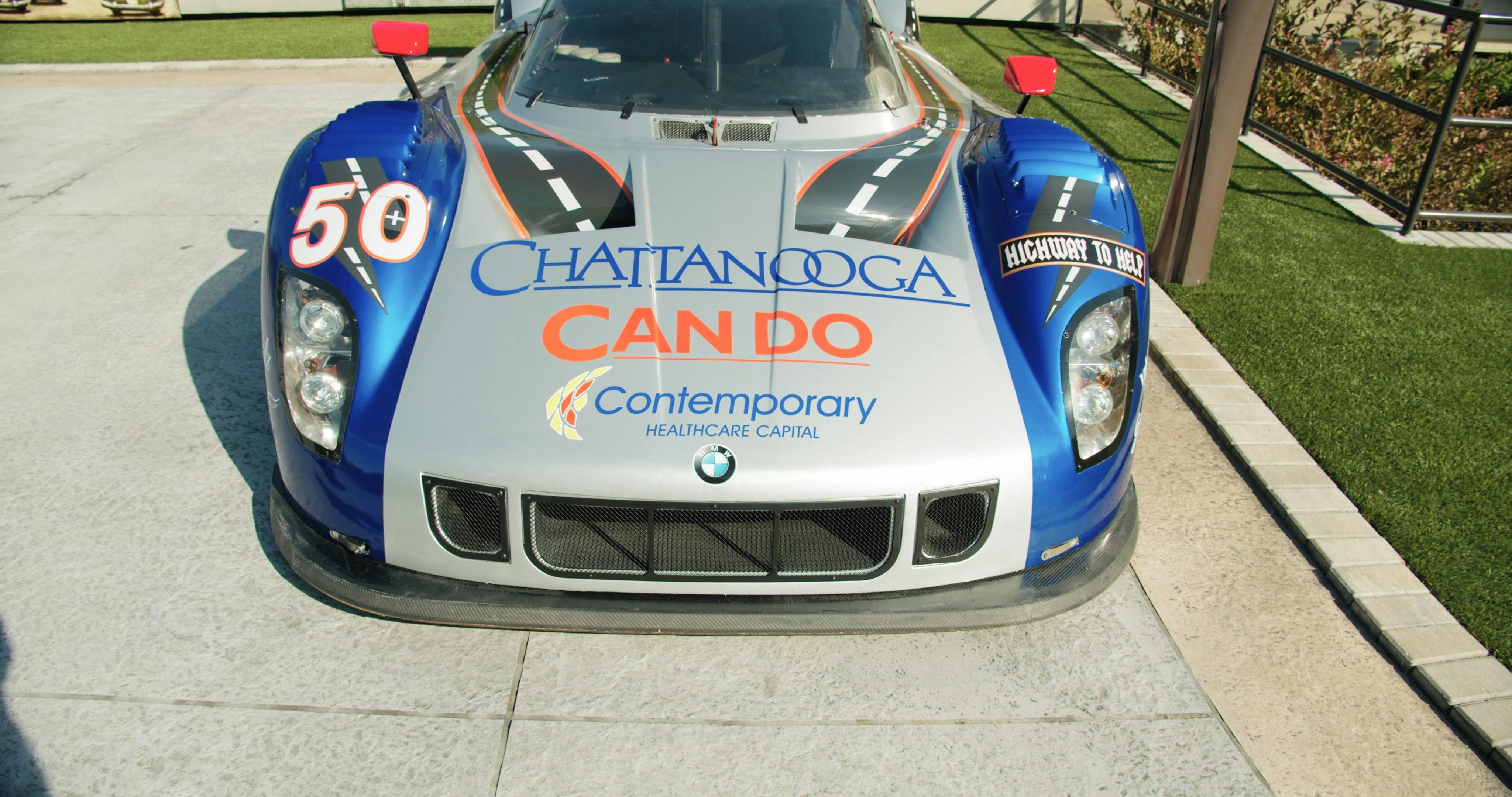 A Racing Car On Display Outdoors In A Car Show · Free Stock Video