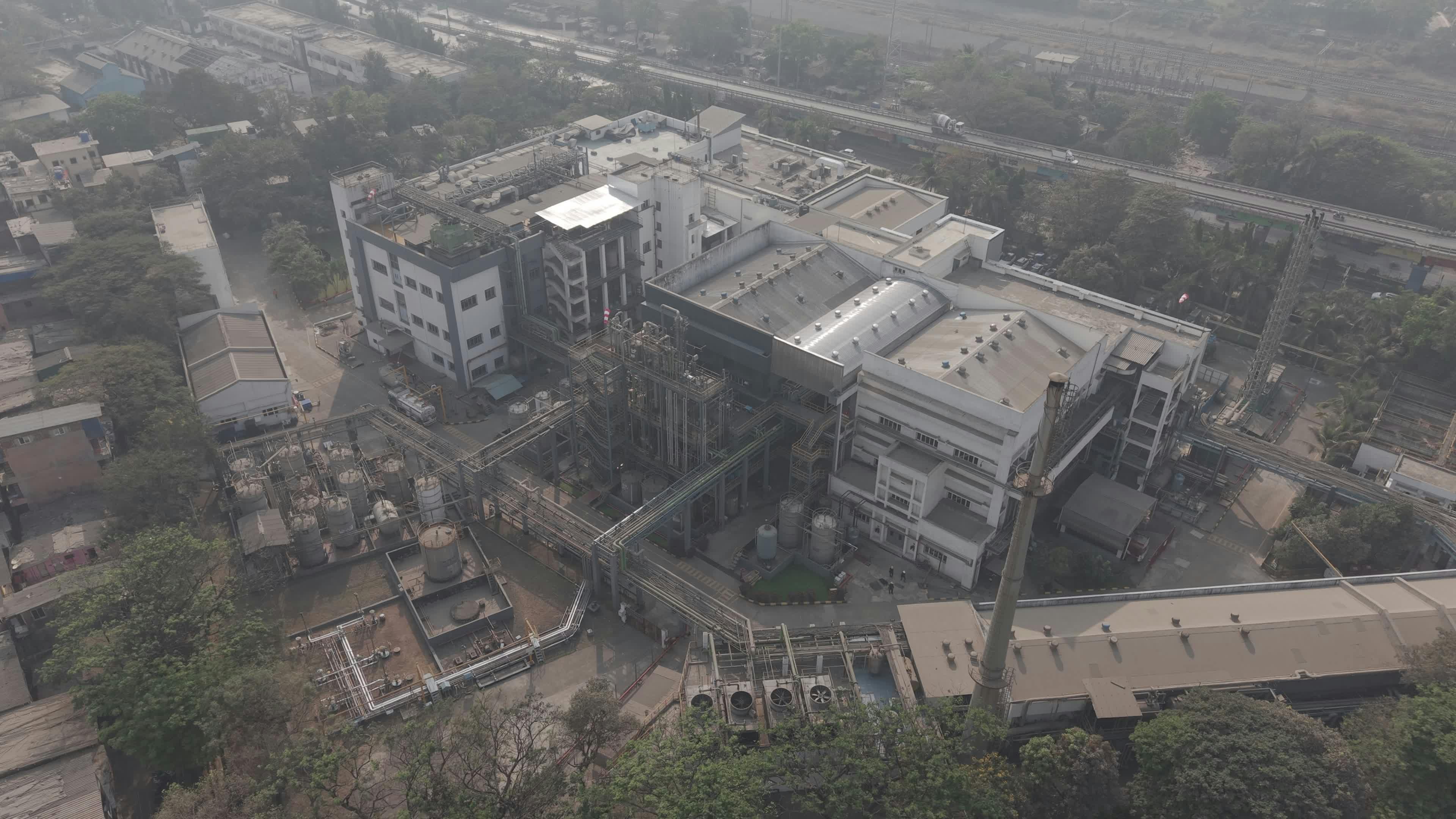 Aerial View of Industrial Facility in Mumbai Free Stock Video Footage ...