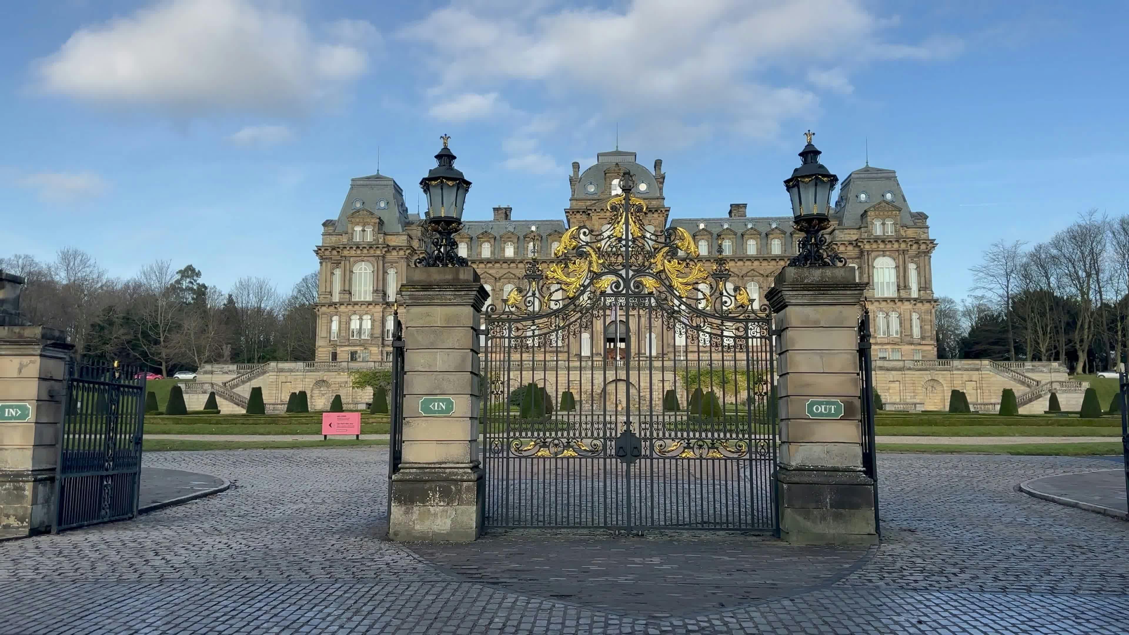 Historic Castle Entrance View with Gated Archway Free Stock Video ...