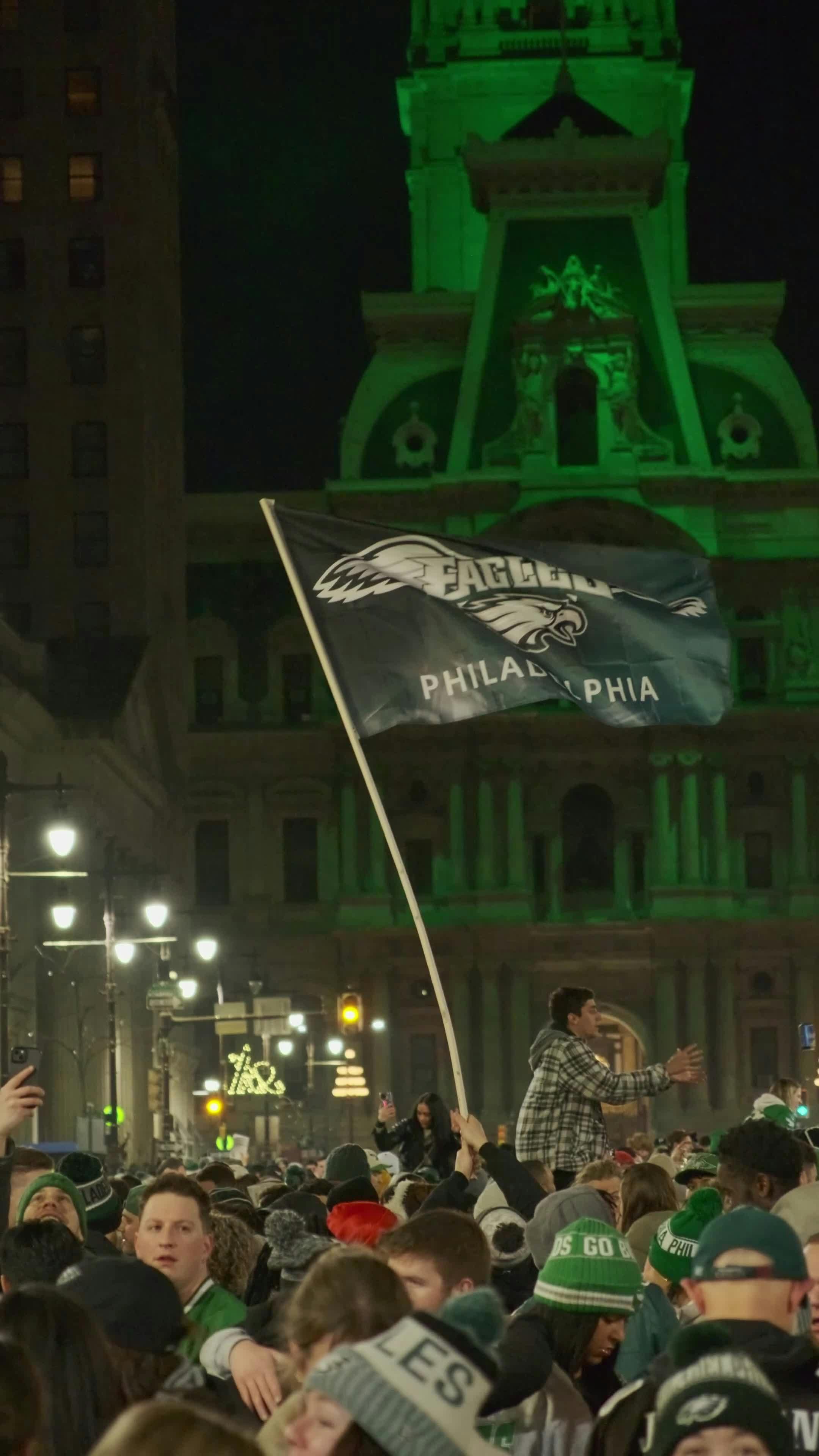 Philadelphia Eagles Fans Celebrate Victory Free Stock Video Footage ...