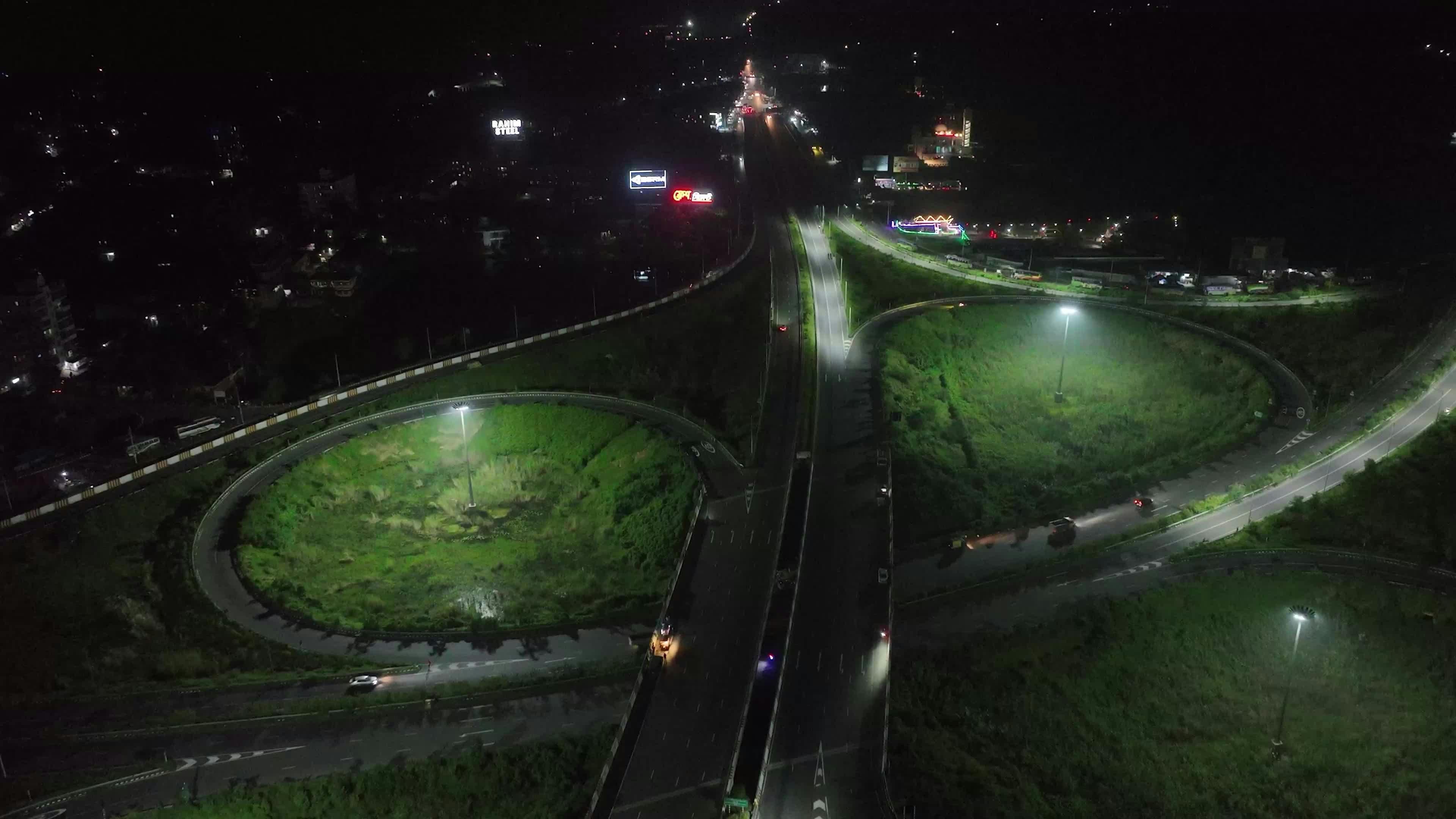 Night Aerial View of Faridpur Bhanga Flyover Free Stock Video Footage, Royalty-Free 4K & HD ...