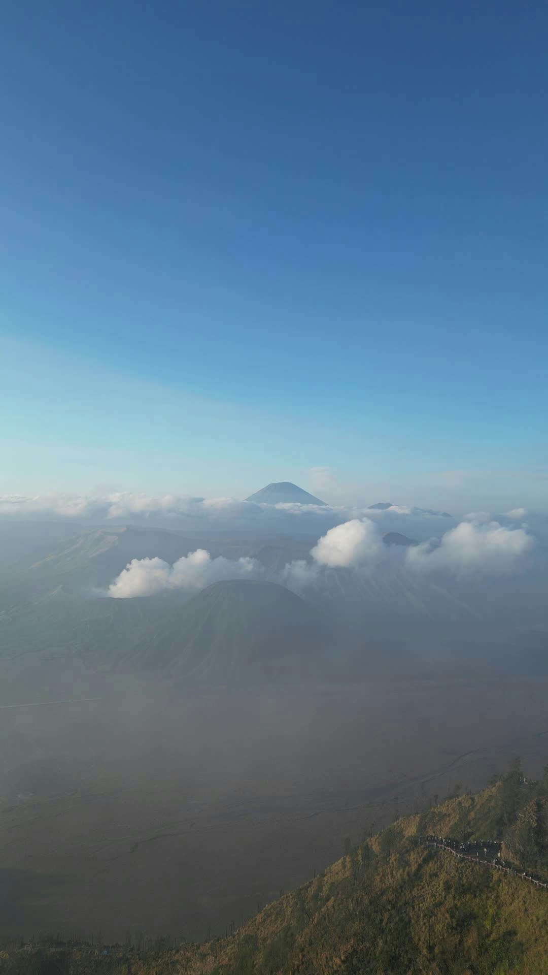 An Aerial Footage of the Volcanoes of East Java, Indonesia Free Stock ...