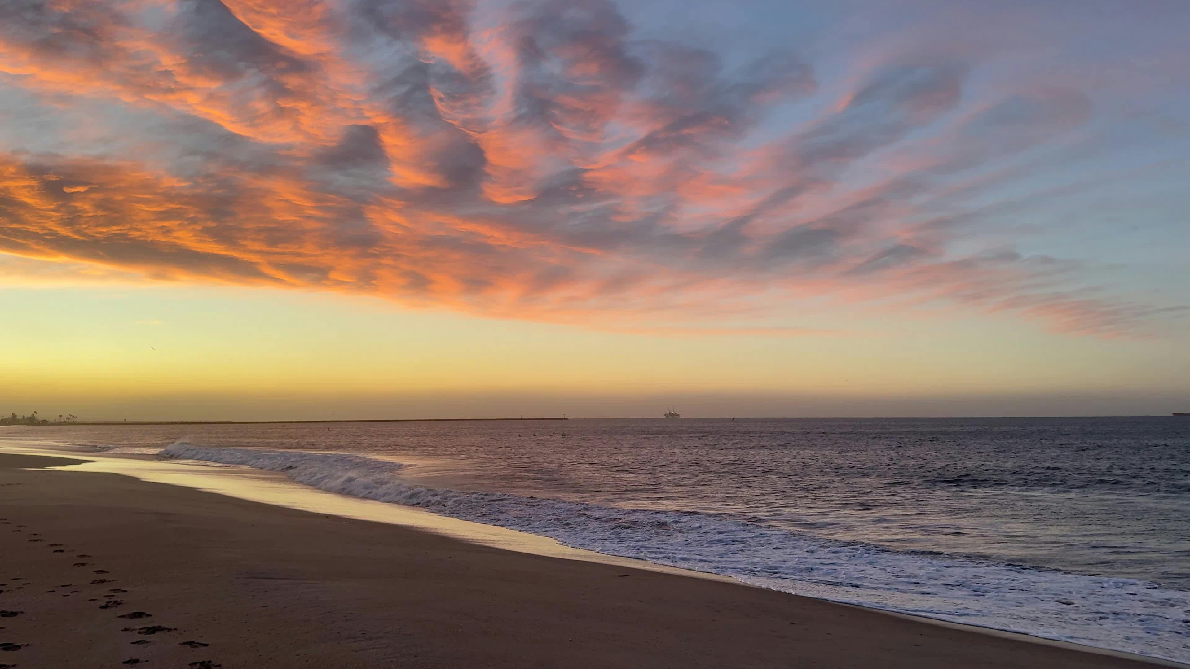 Breathtaking Sunrise Over California Beach Free Stock Video Footage ...
