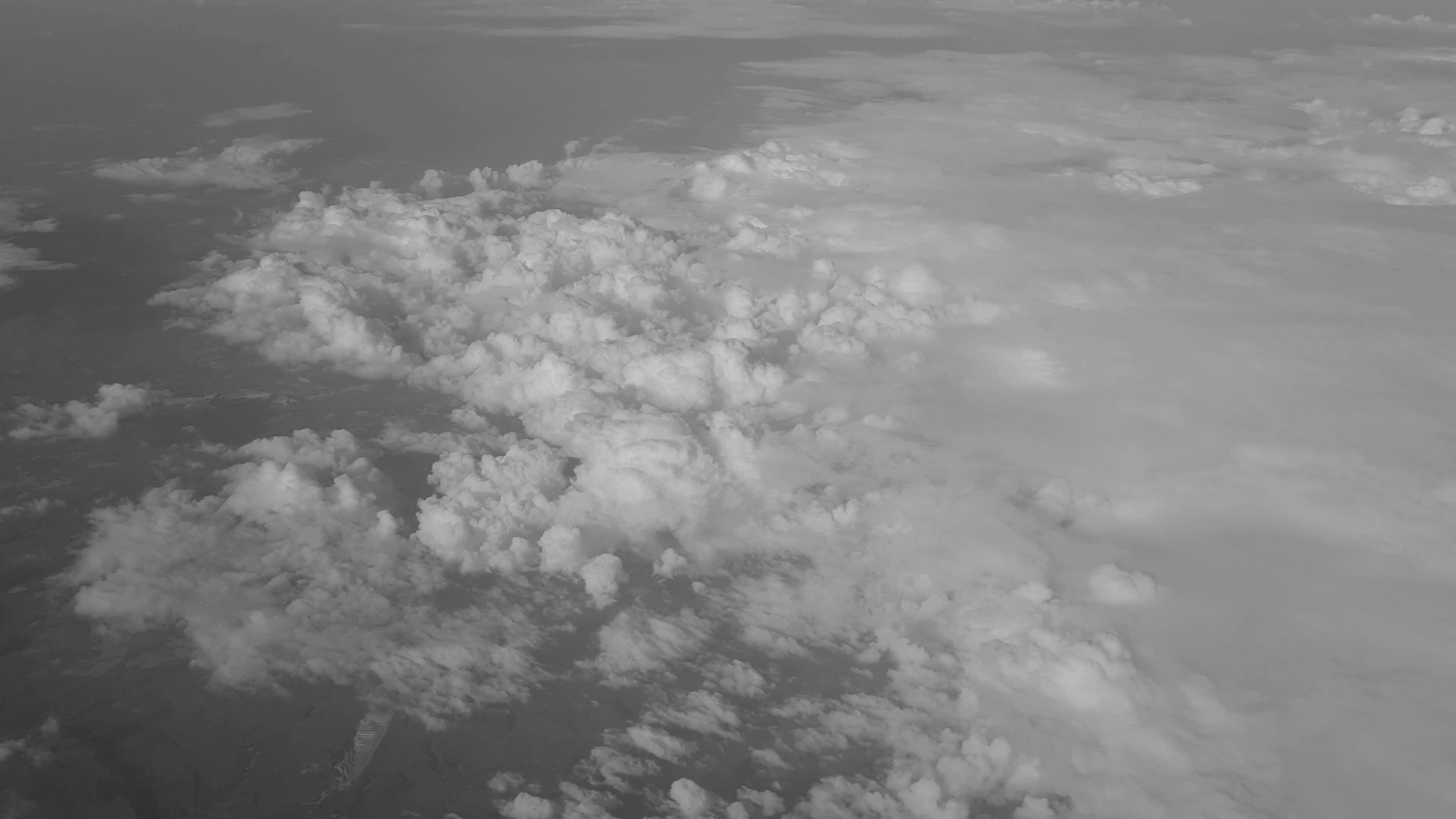 Aerial View of Cumulus Clouds in Monochrome Free Stock Video Footage ...