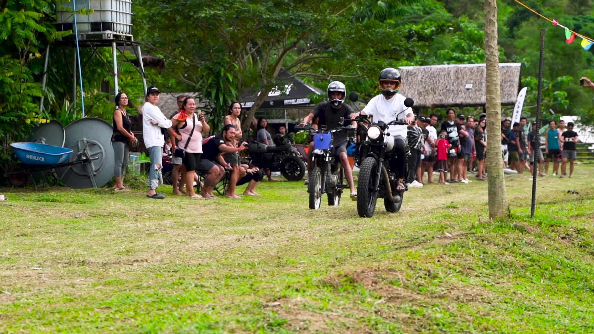 Exciting Outdoor Motorcycle Race with Spectators Free Stock Video ...