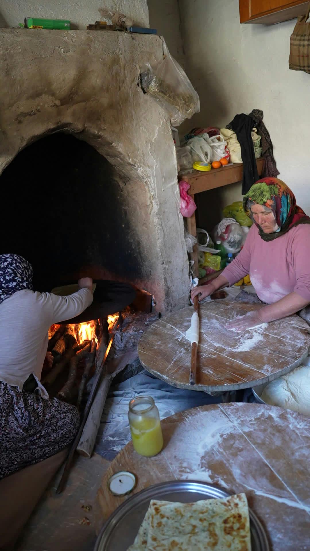 Traditional Bread Making in Rustic Kitchen Free Stock Video Footage ...