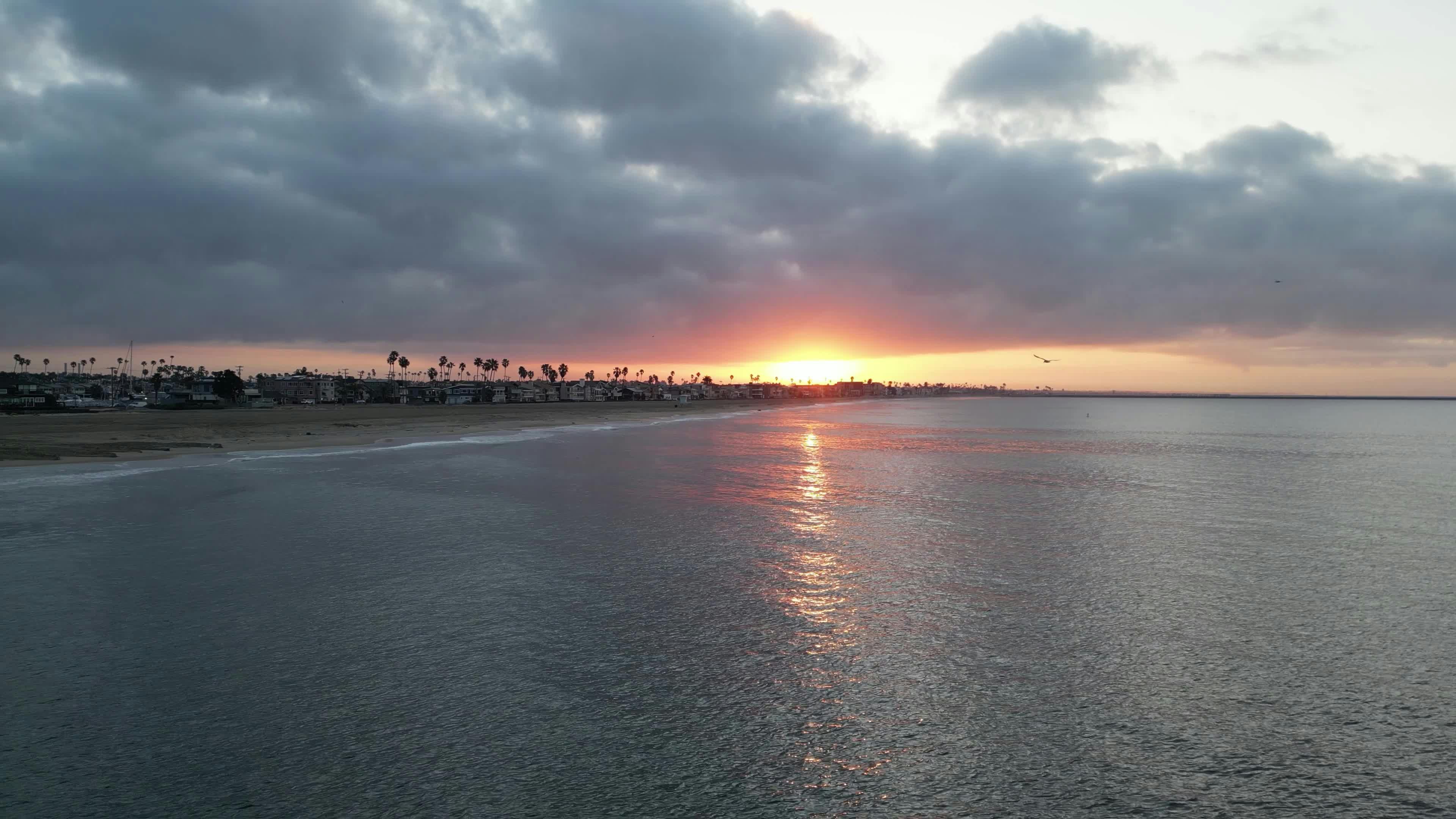 Serene Sunrise Over California Coastline Free Stock Video Footage ...