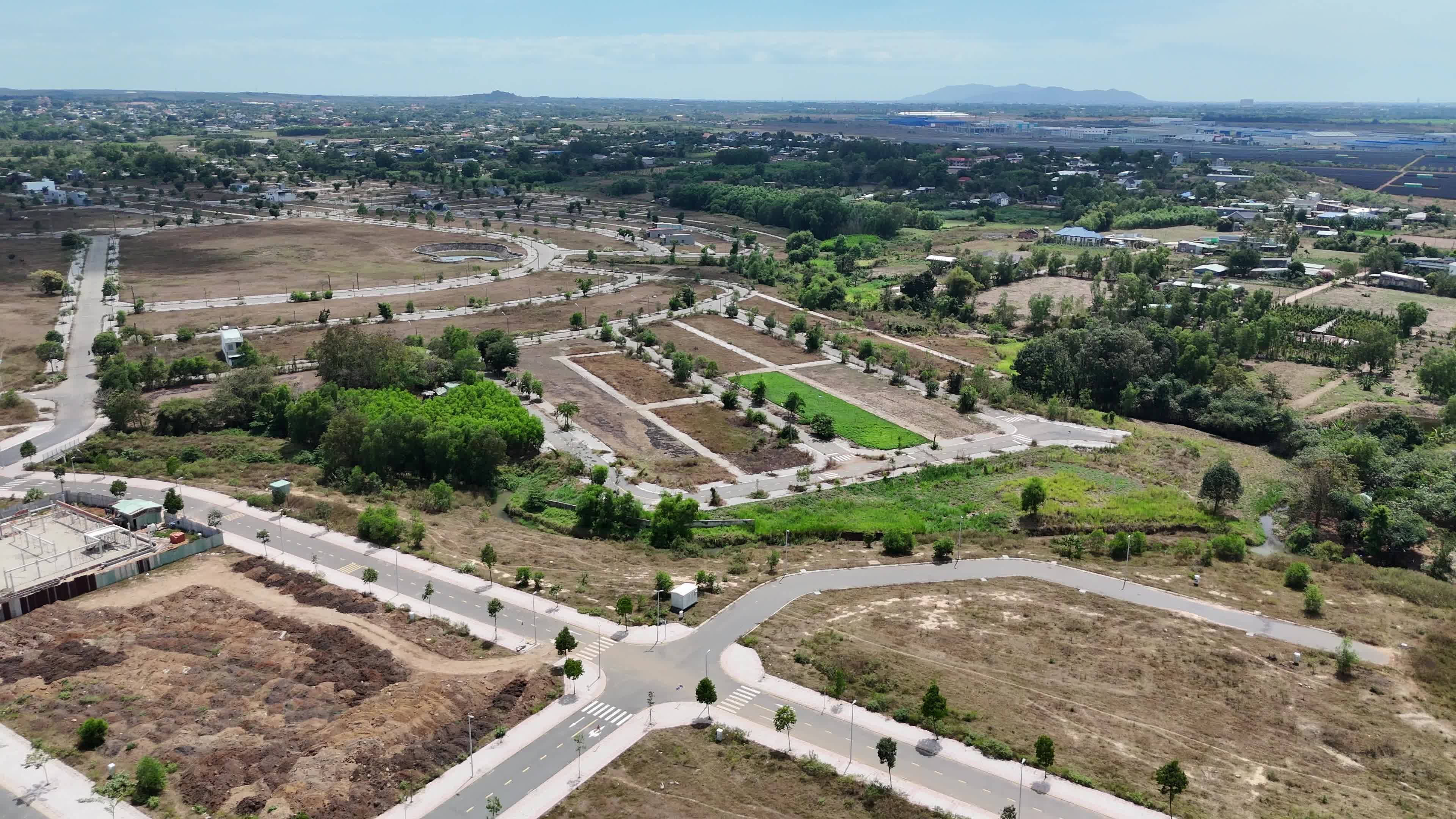 Stunning Aerial View of Developing Industrial Zone Free Stock Video ...