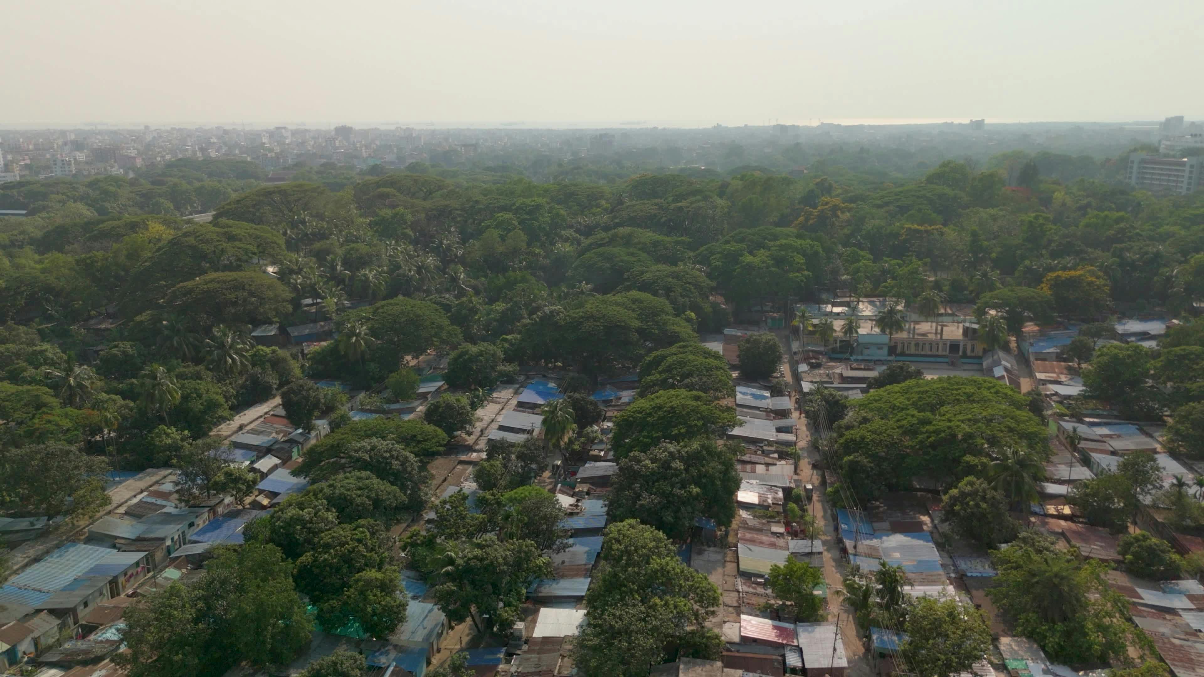 Aerial View of Lush Chattogram Neighborhood Free Stock Video Footage ...