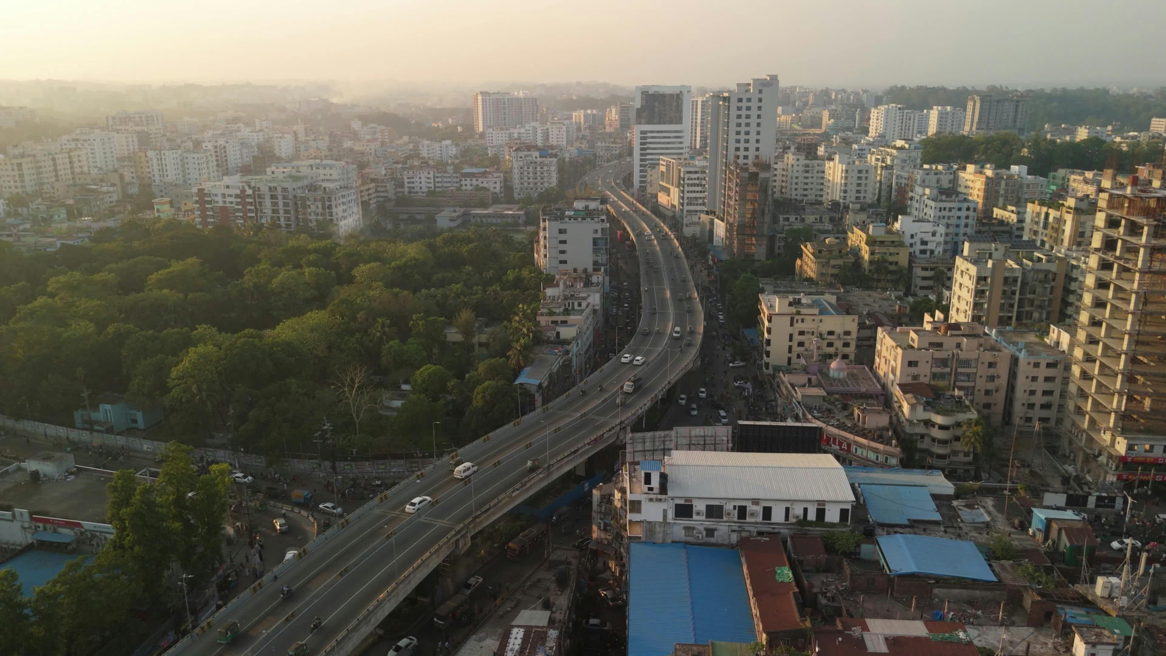 Aerial View of Chattogram City Infrastructure Free Stock Video Footage ...