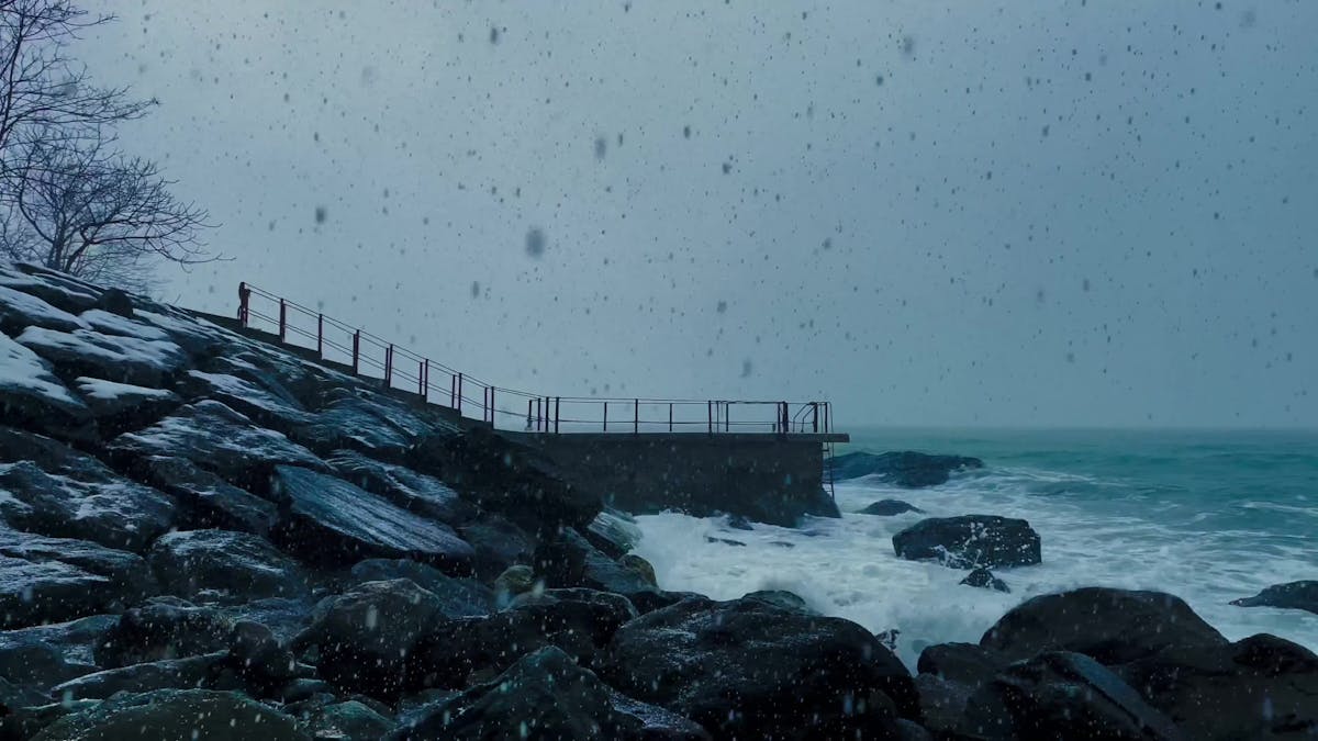 A+Cross+Sea+Bridge+In+The+Fog+At+Night Videos, Download The BEST Free ...