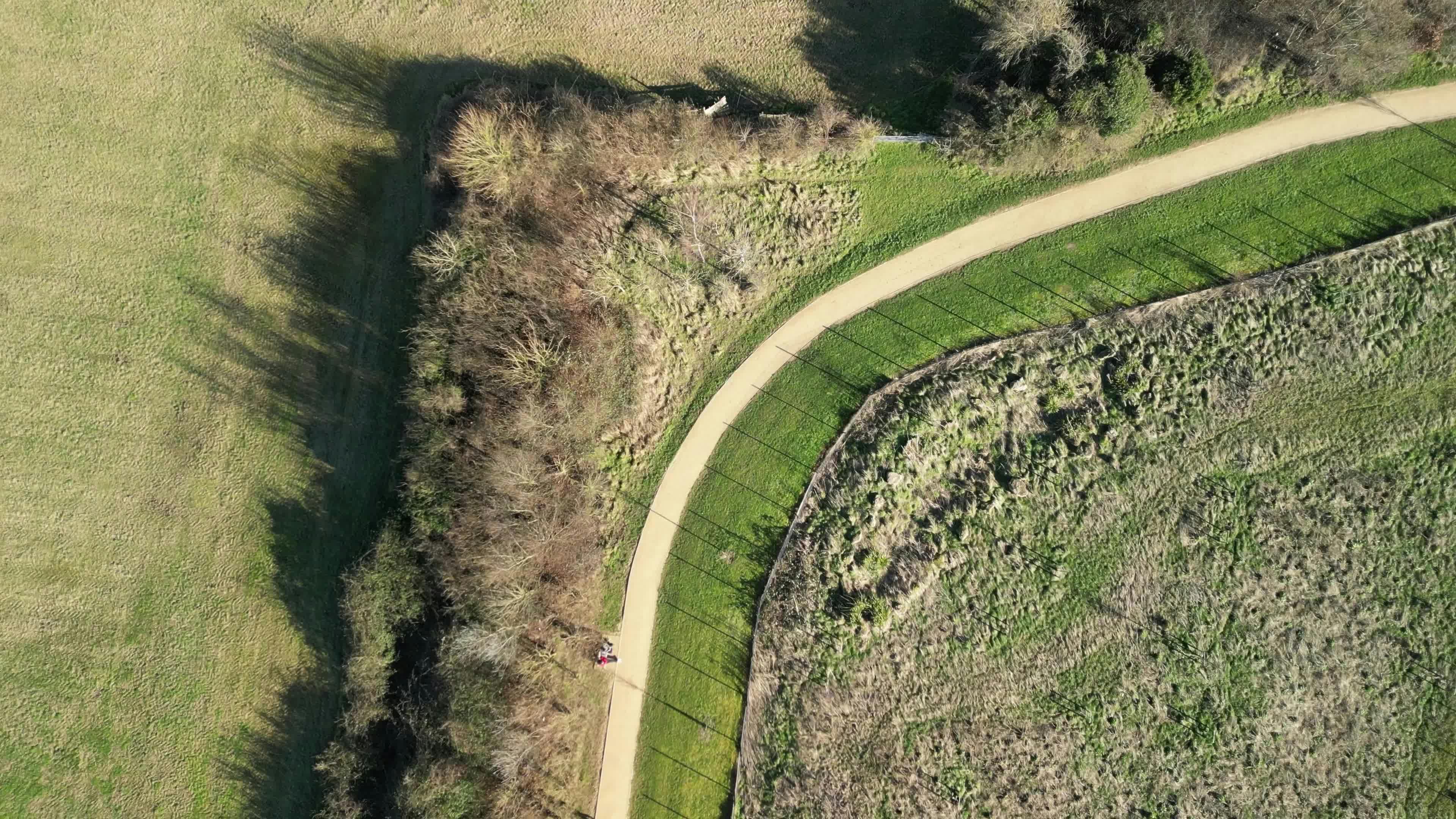 Aerial View of Scenic Autumn Pathway Free Stock Video Footage, Royalty ...