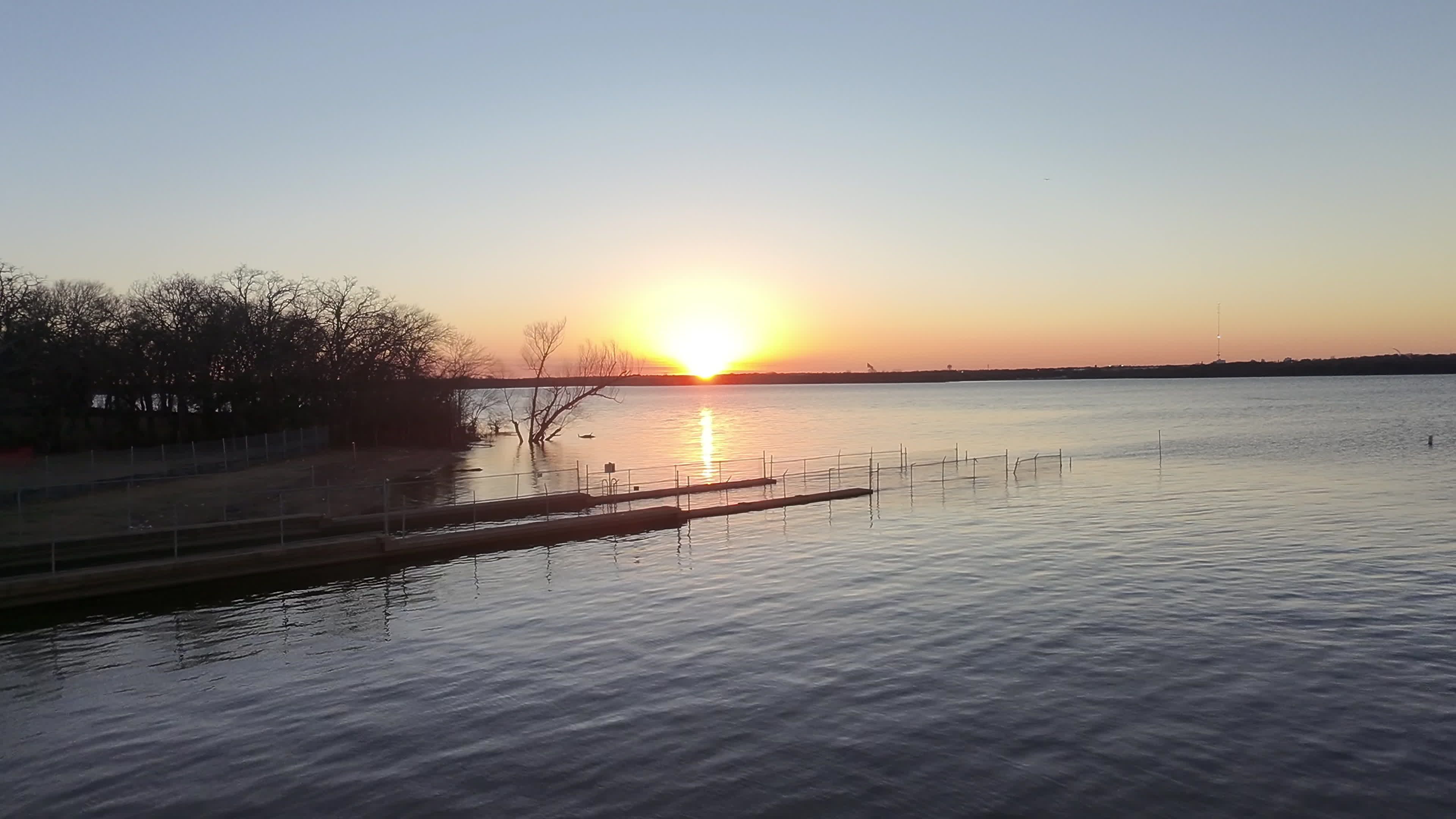 Majestic Sunset over Tranquil Lakeside View Free Stock Video Footage ...