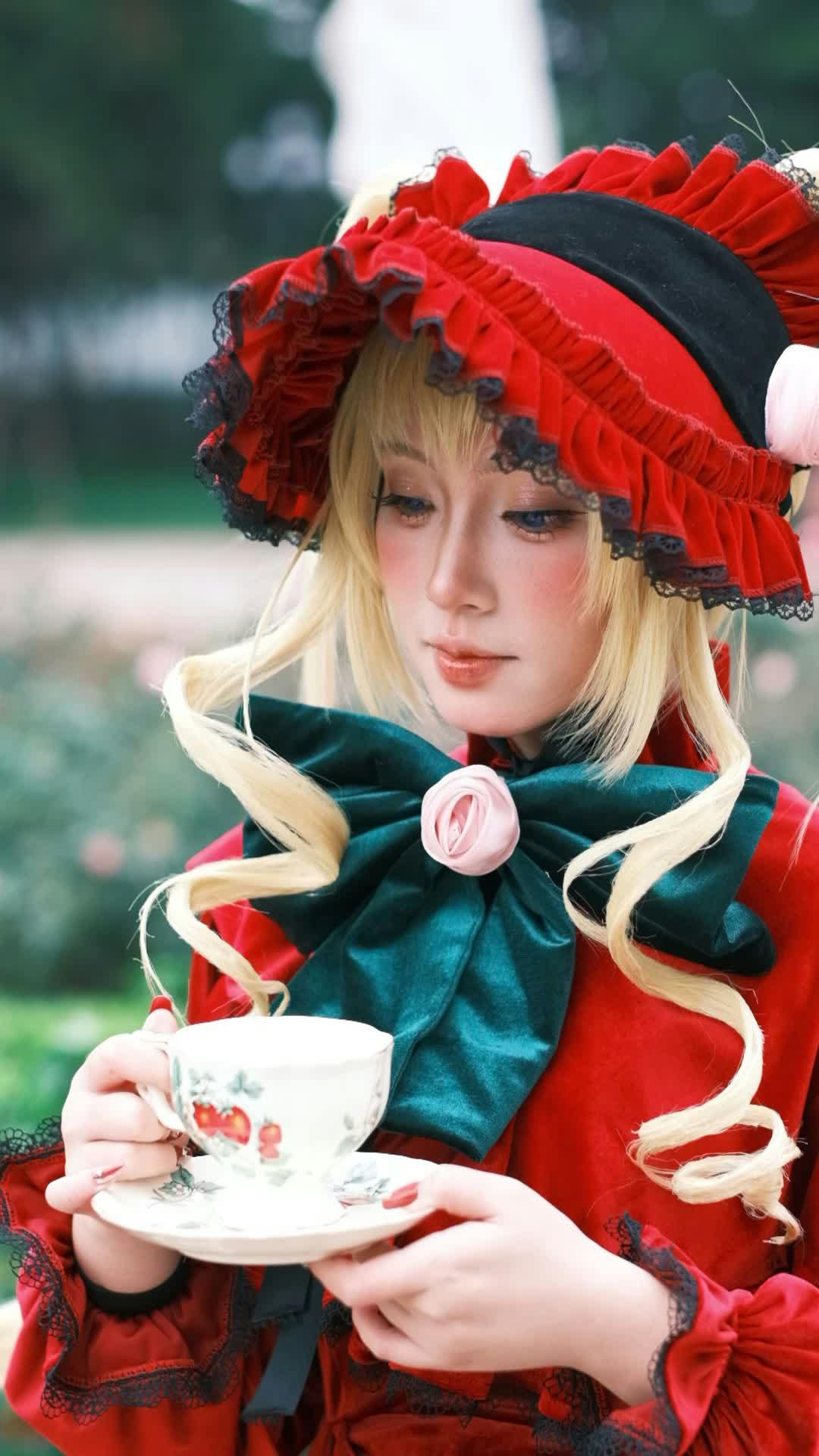 Elegant Victorian Cosplay Tea Party Moment Free Stock Video Footage ...