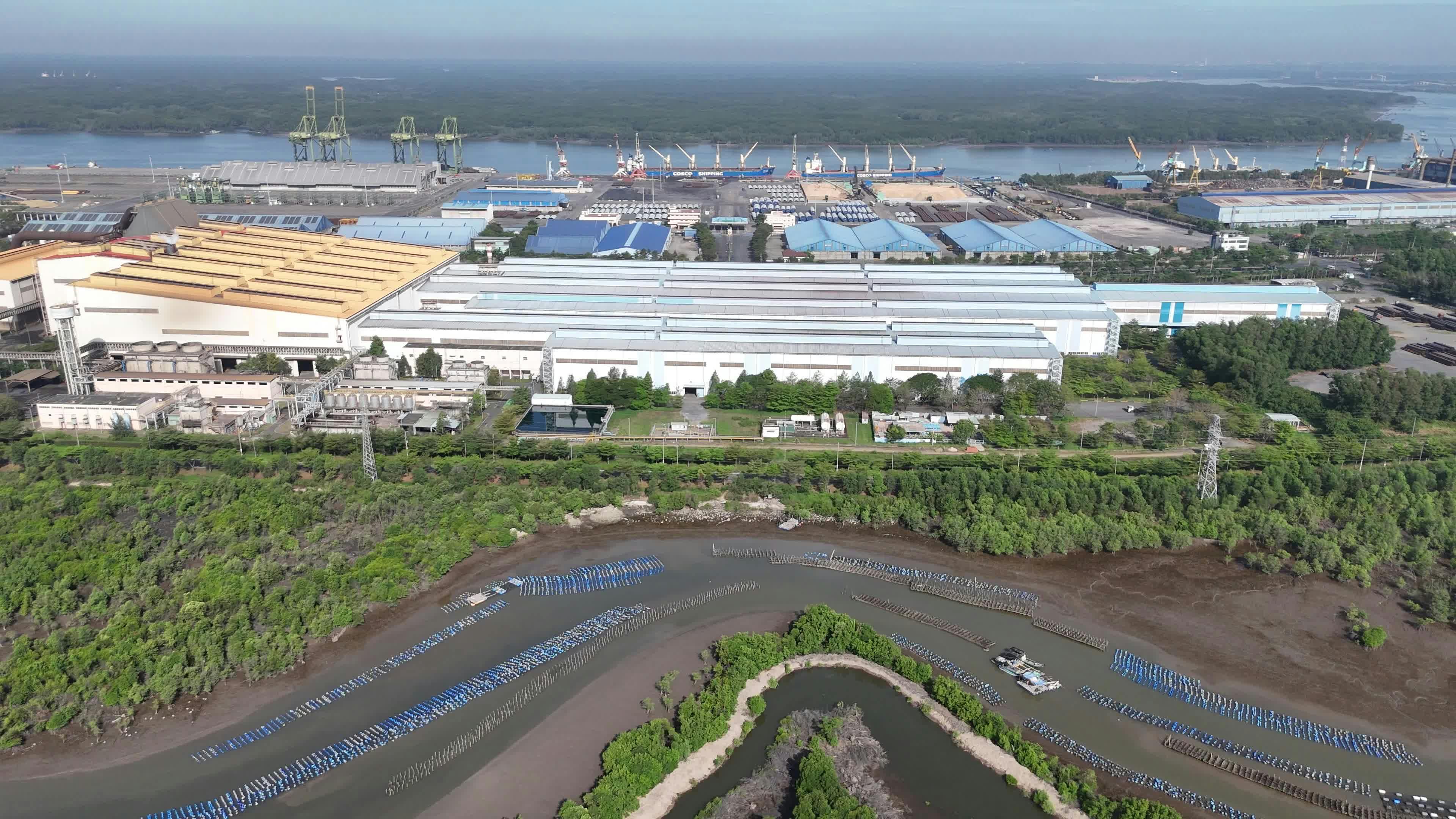 Aerial View of Industrial Factory Complex Free Stock Video Footage ...
