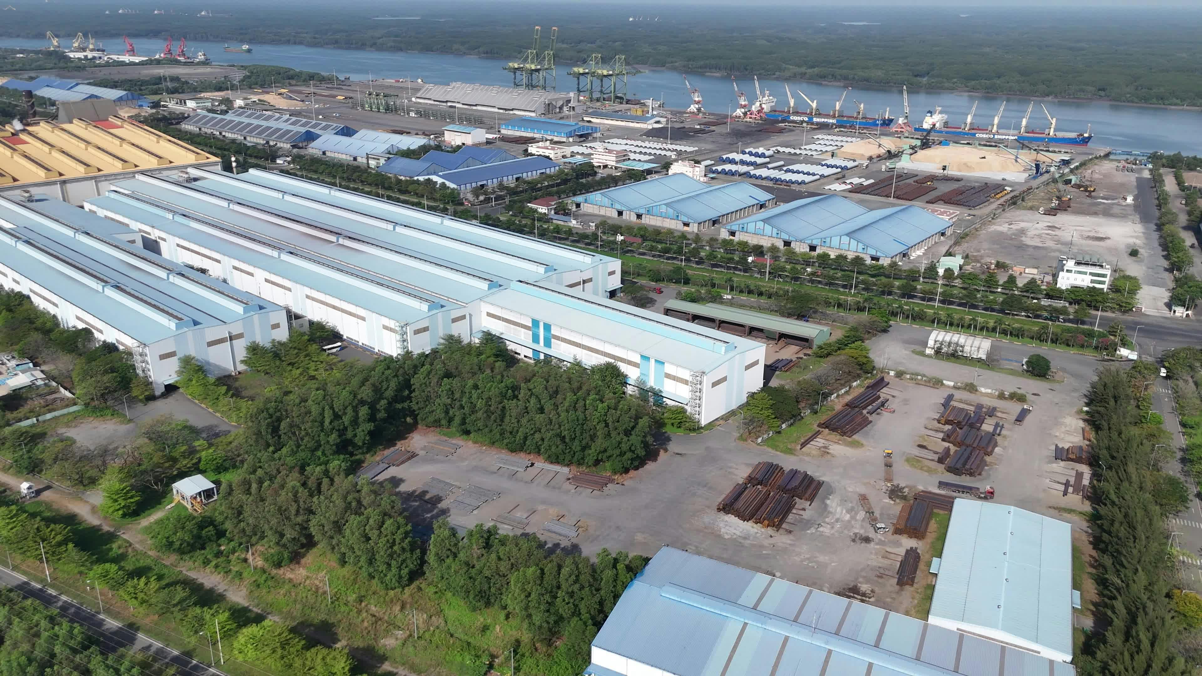 Aerial View of Industrial Factory Complex Free Stock Video Footage ...