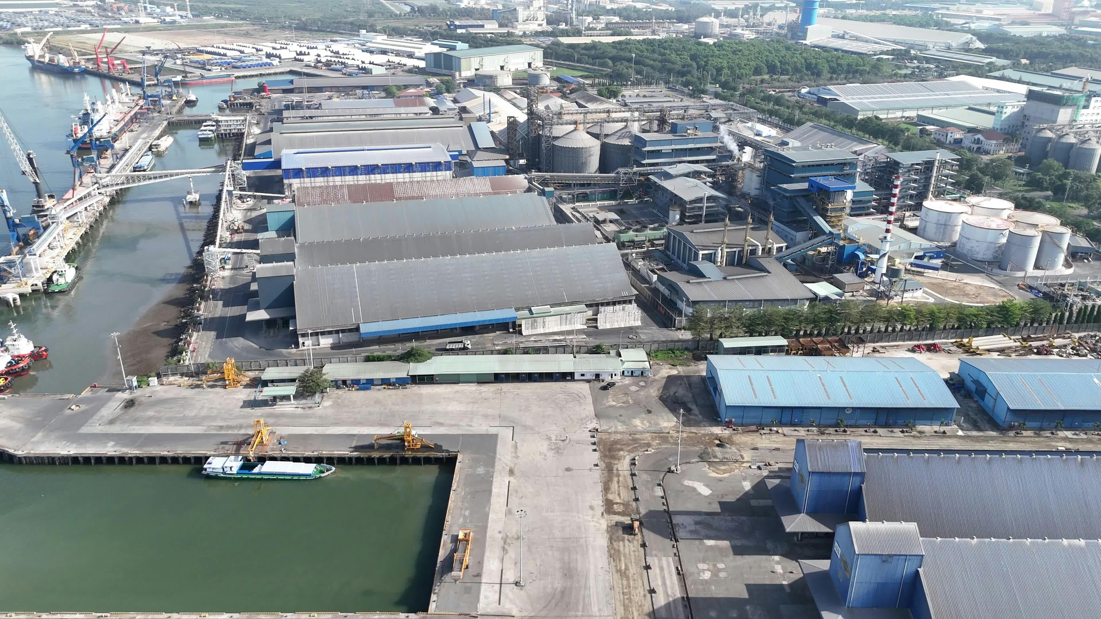 Aerial View of Industrial Factory by River Free Stock Video Footage ...