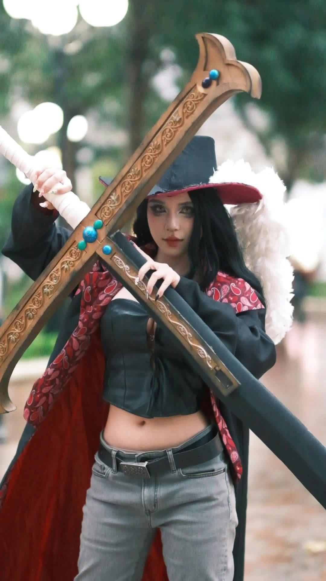 Cosplayer in Fantasy Costume with Sword Free Stock Video Footage ...