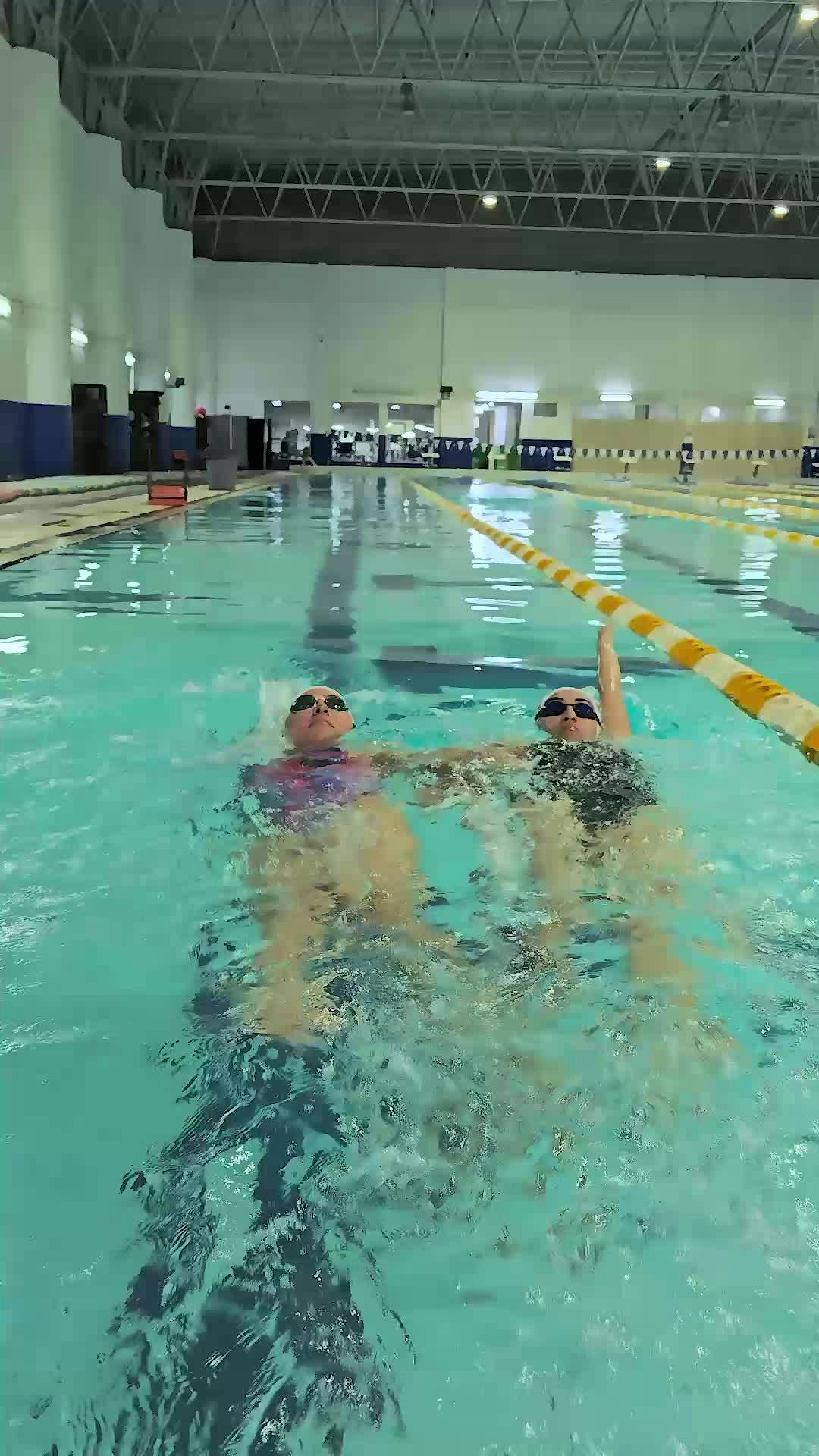 Synchronized Swimming Duo in Indoor Pool Free Stock Video Footage ...