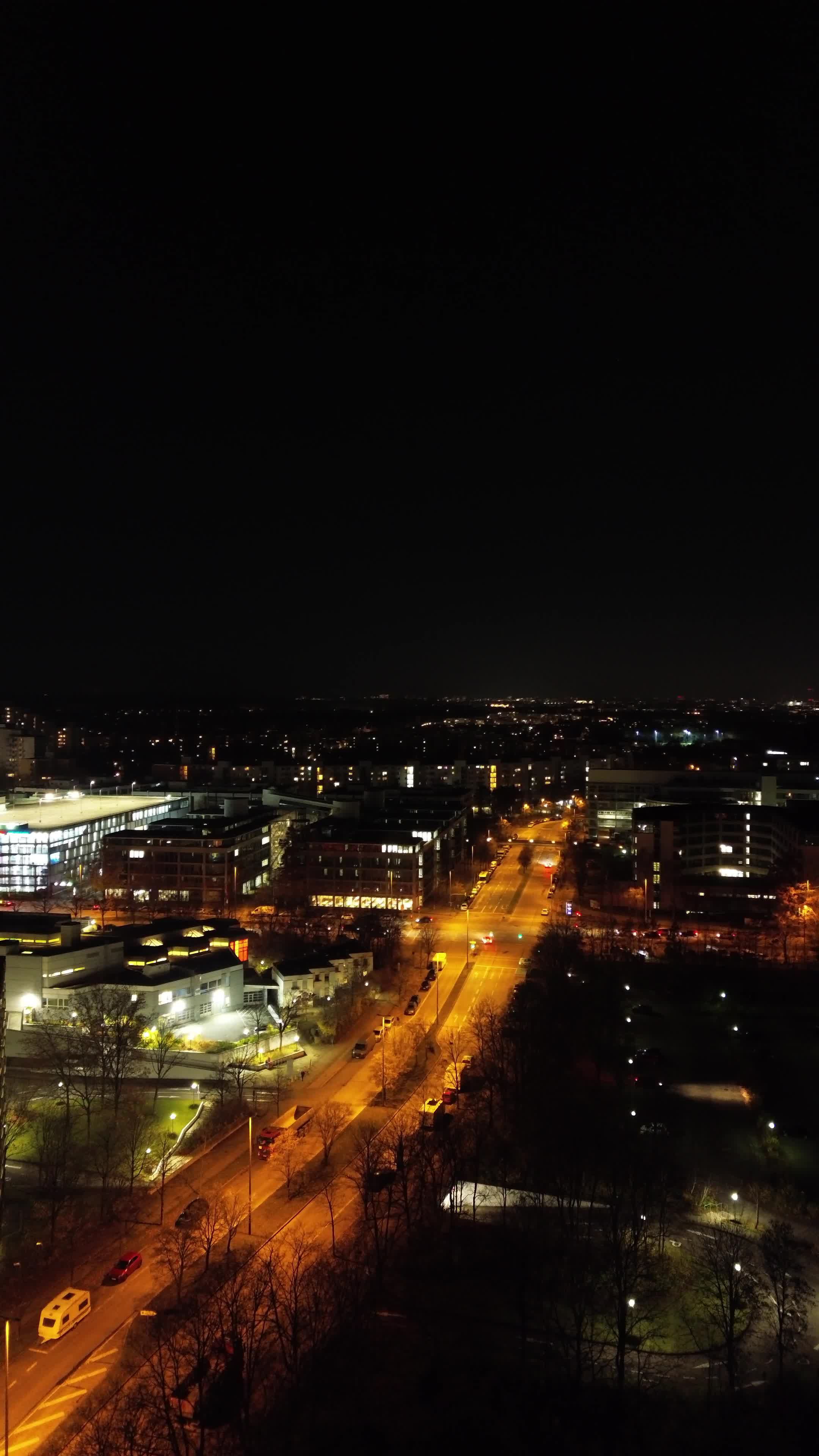 Aerial Footage Of City At Night Free Stock Video Footage, Royalty-Free ...