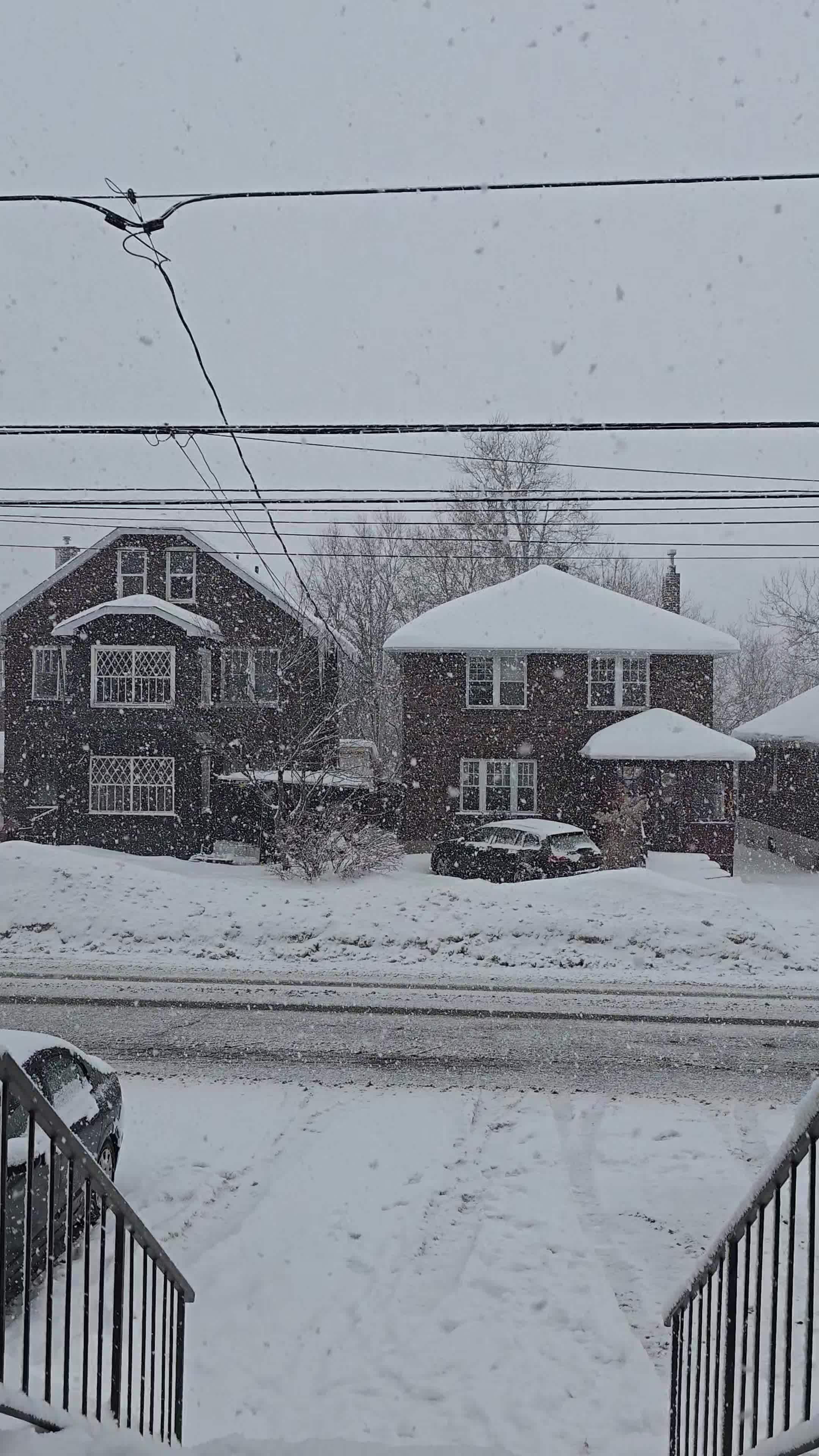 Heavy Snowfall Over Suburban Homes Free Stock Video Footage, Royalty ...
