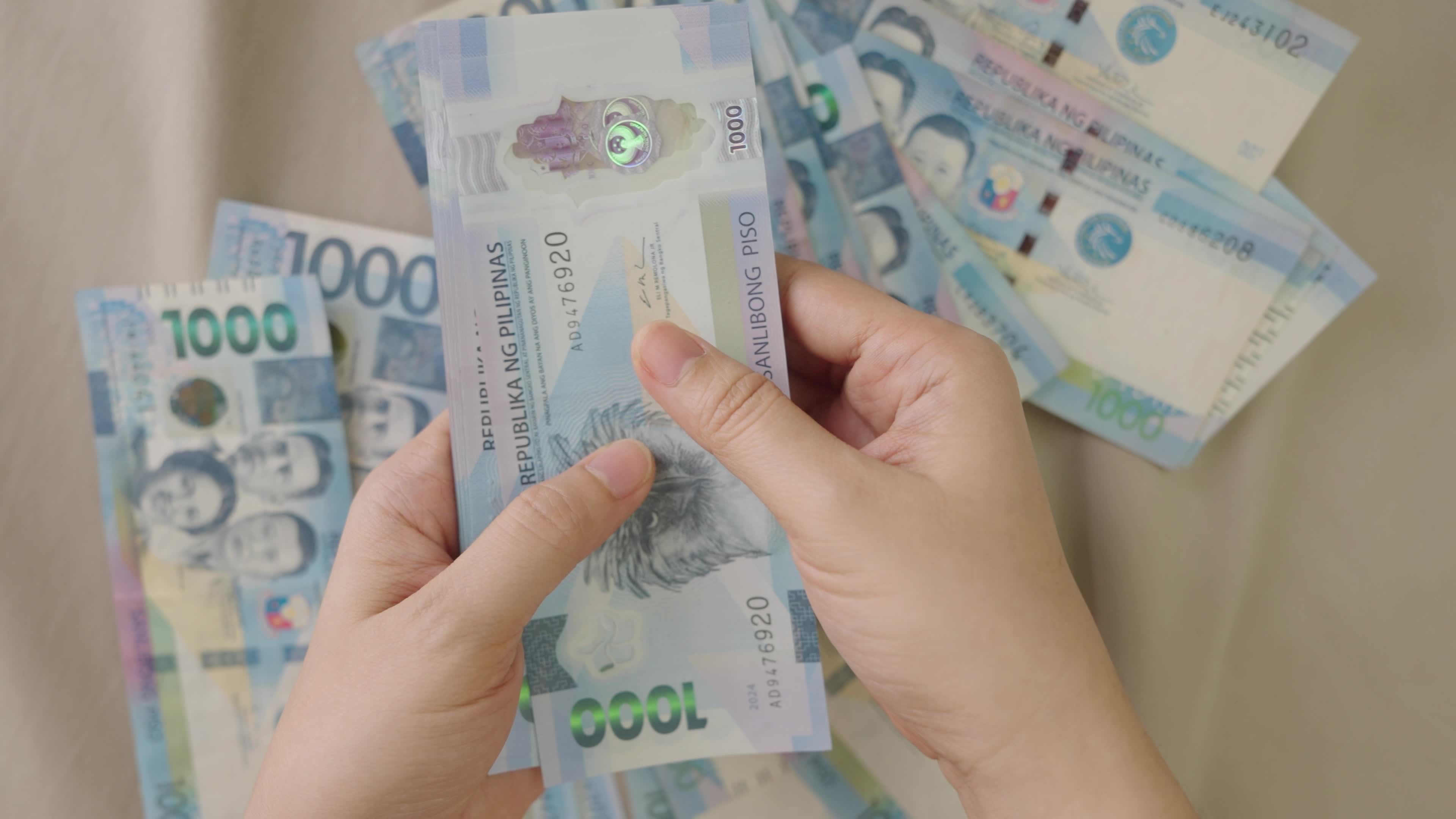 A Person Counting a Bundles of Money Free Stock Video Footage, Royalty ...