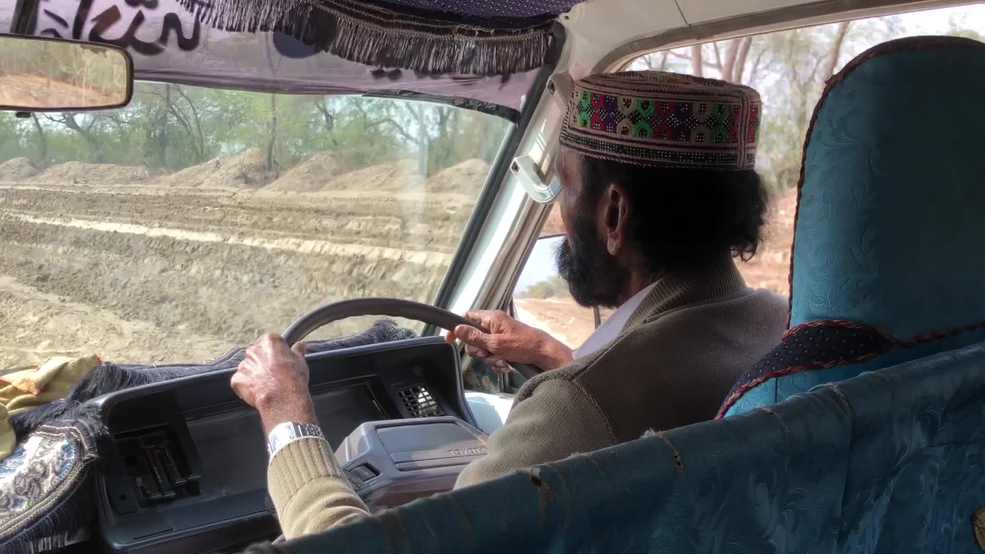 Colorful Traditional Driver at the Wheel Free Stock Video Footage ...