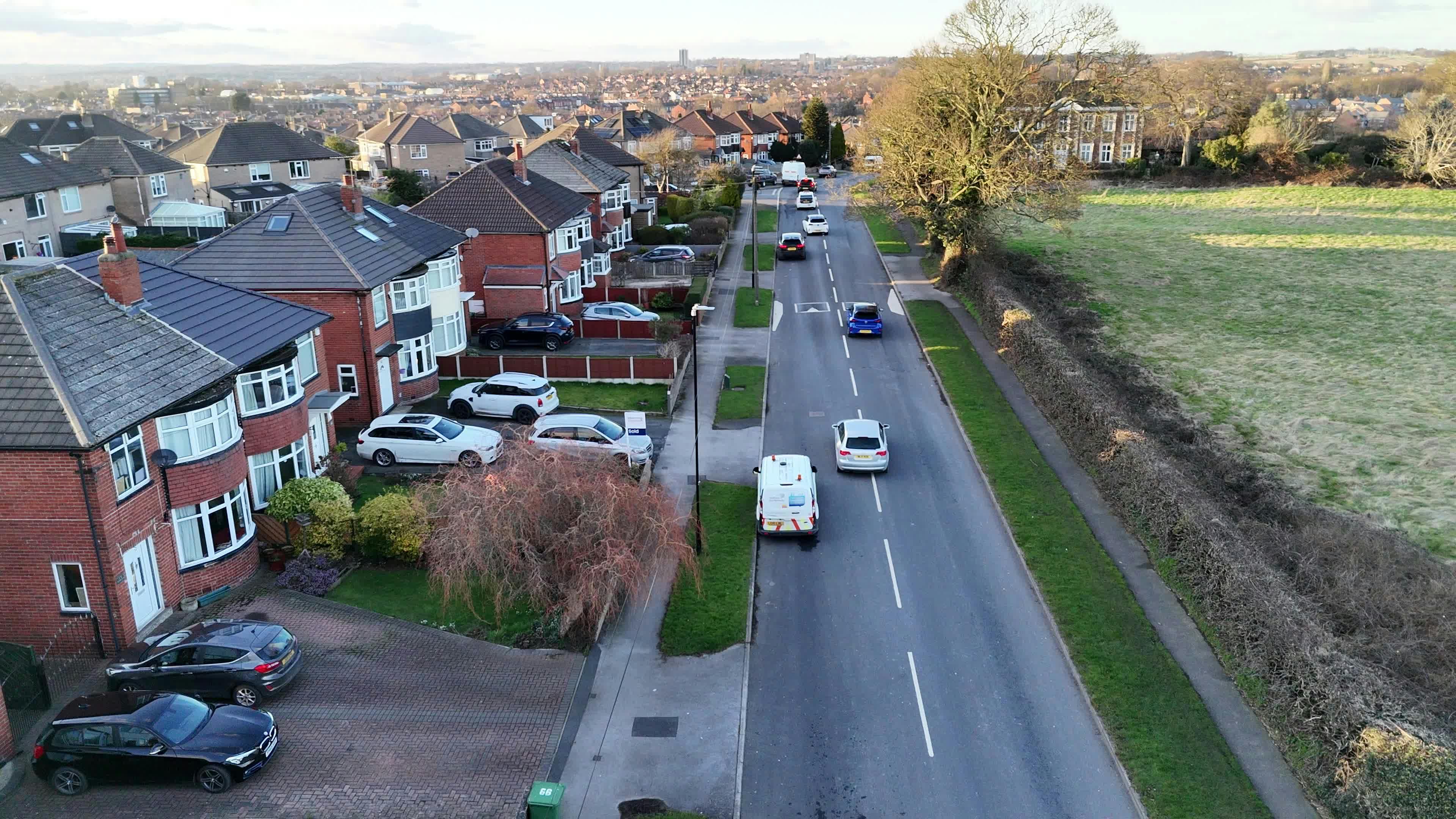 Aerial View of Suburban Street at Daytime Free Stock Video Footage ...