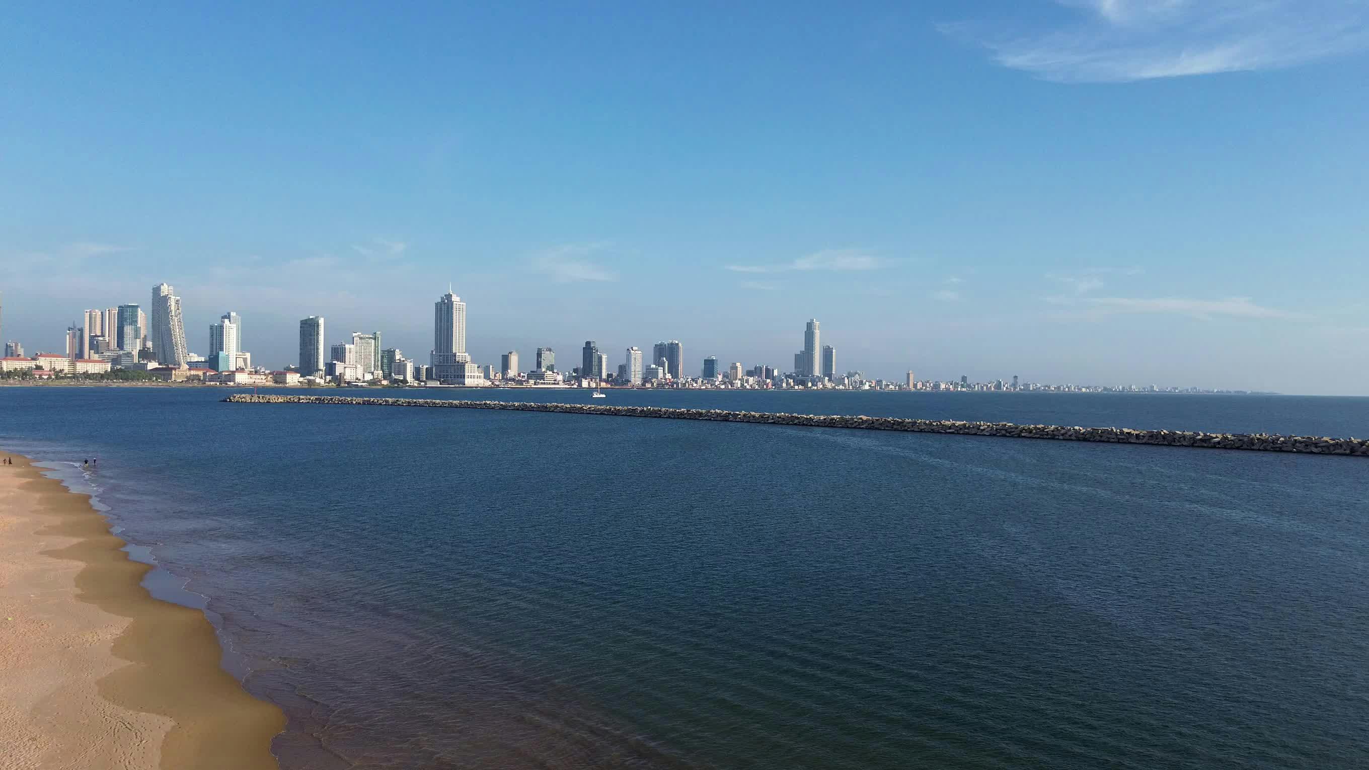 Aerial View of Colombo Skyline in Sri Lanka Free Stock Video Footage ...