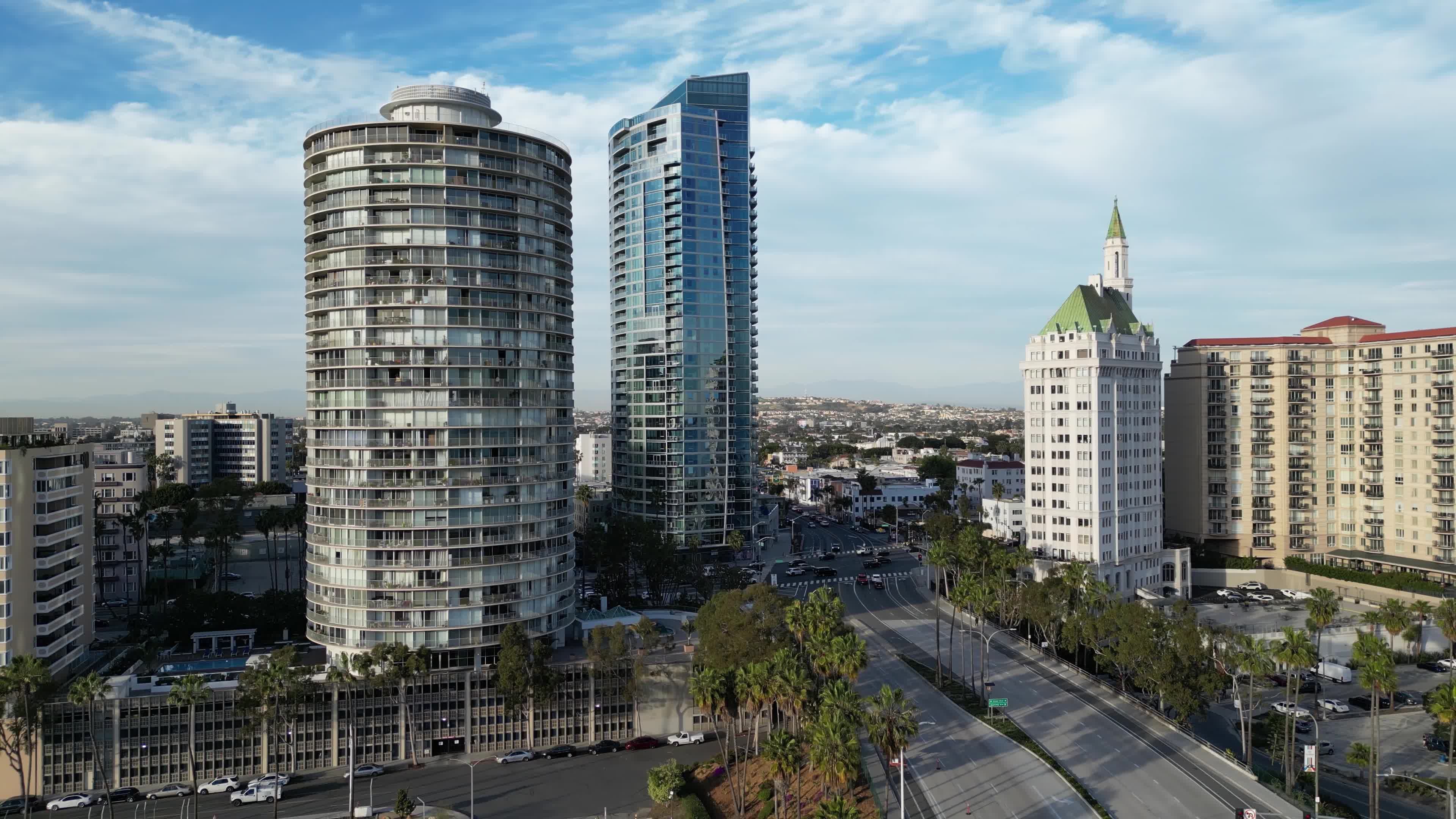 Stunning Aerial View of Long Beach Cityscape Free Stock Video Footage ...